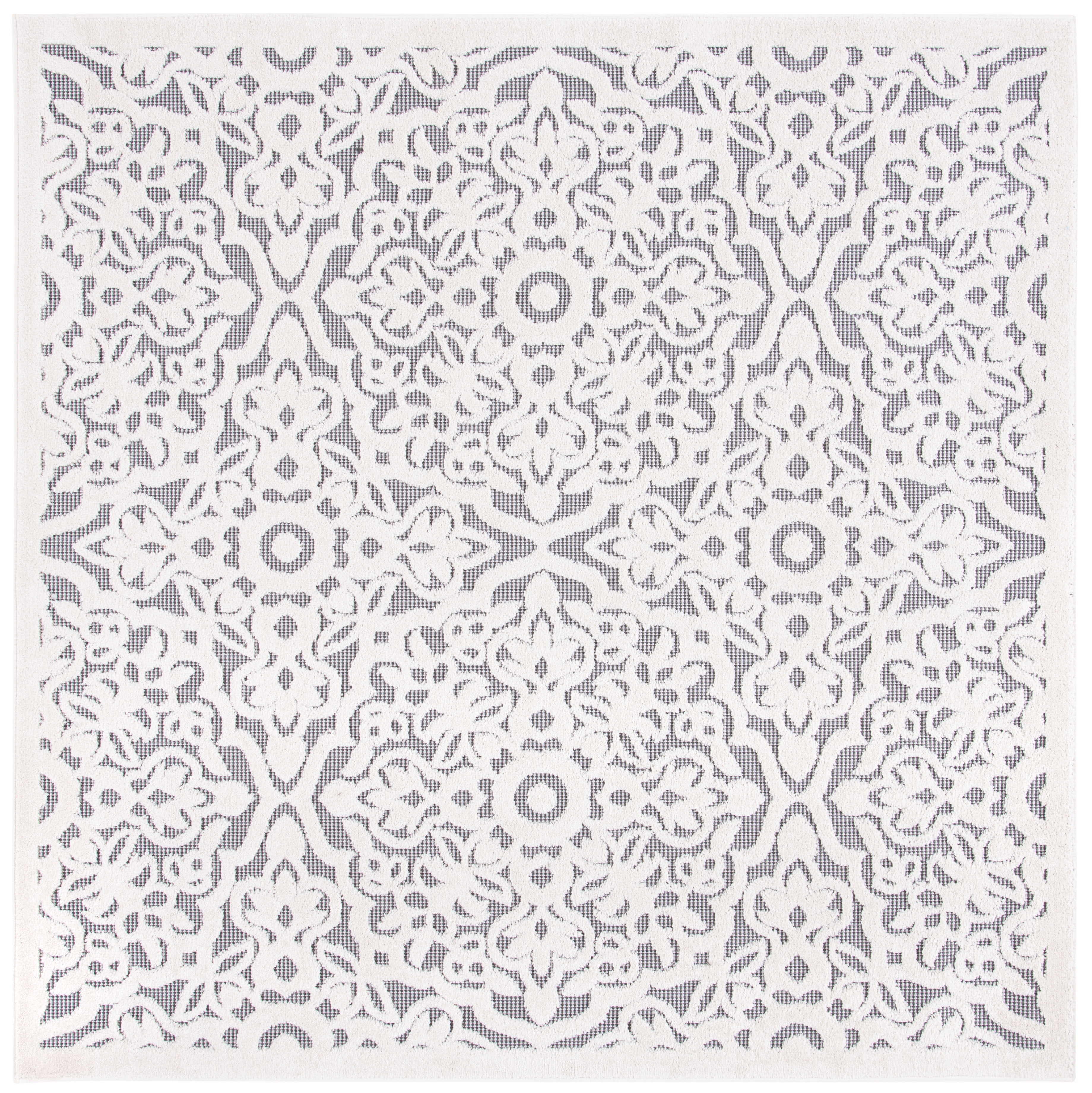 SAFAVIEH Cabana Henrika Geometric Indoor/Outdoor Area Rug, Ivory/Grey ...