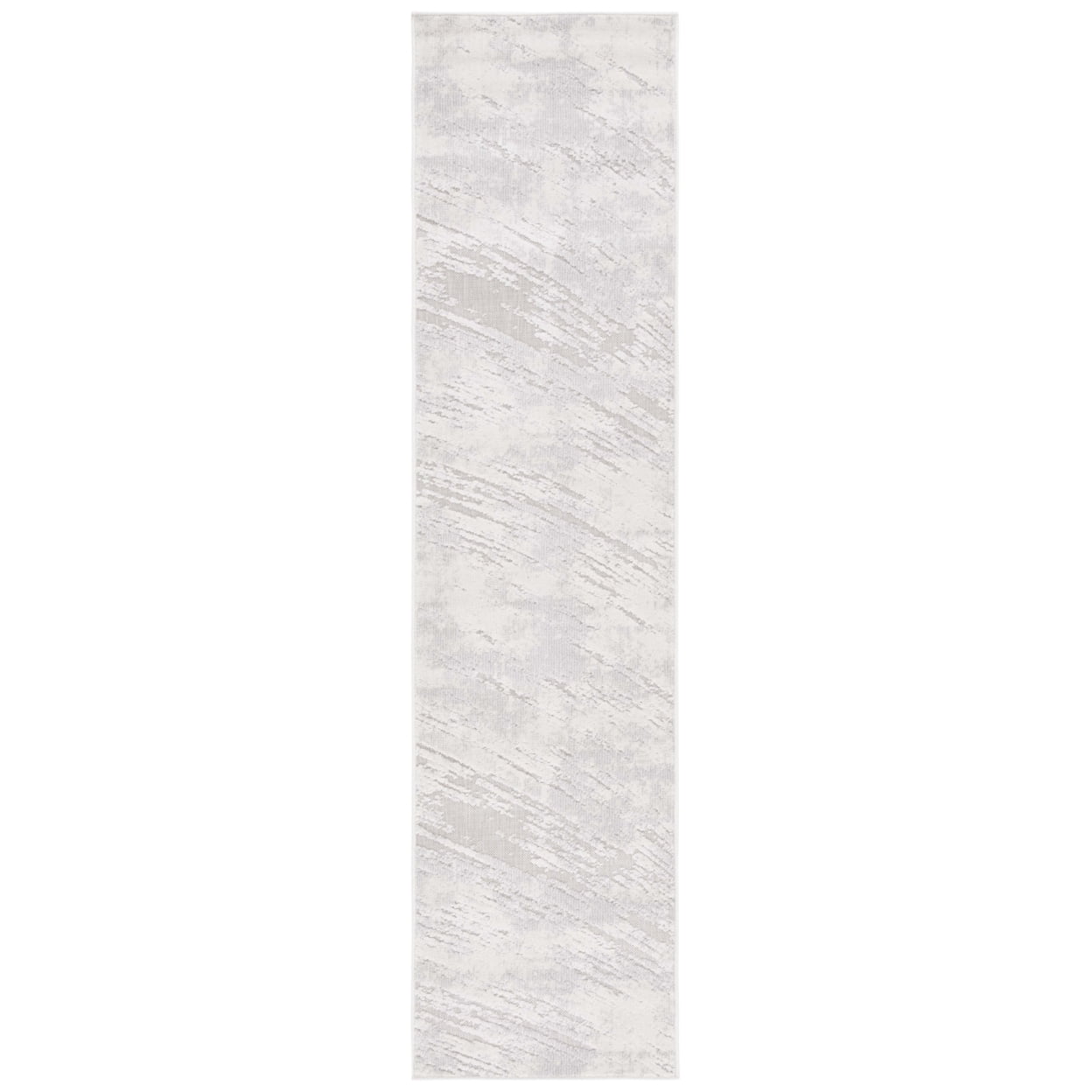 SAFAVIEH Cabana Skyler Abstract Indoor/Outdoor Runner Rug, Grey/Ivory ...