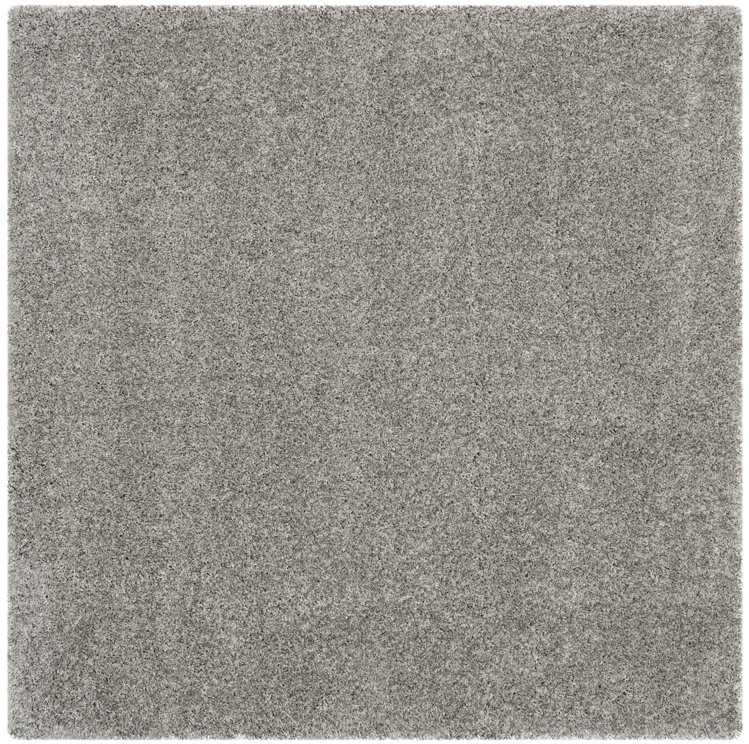 SAFAVIEH 10' x 10' Silver Plush Shag Area Rug for Living Room, Bedroom ...