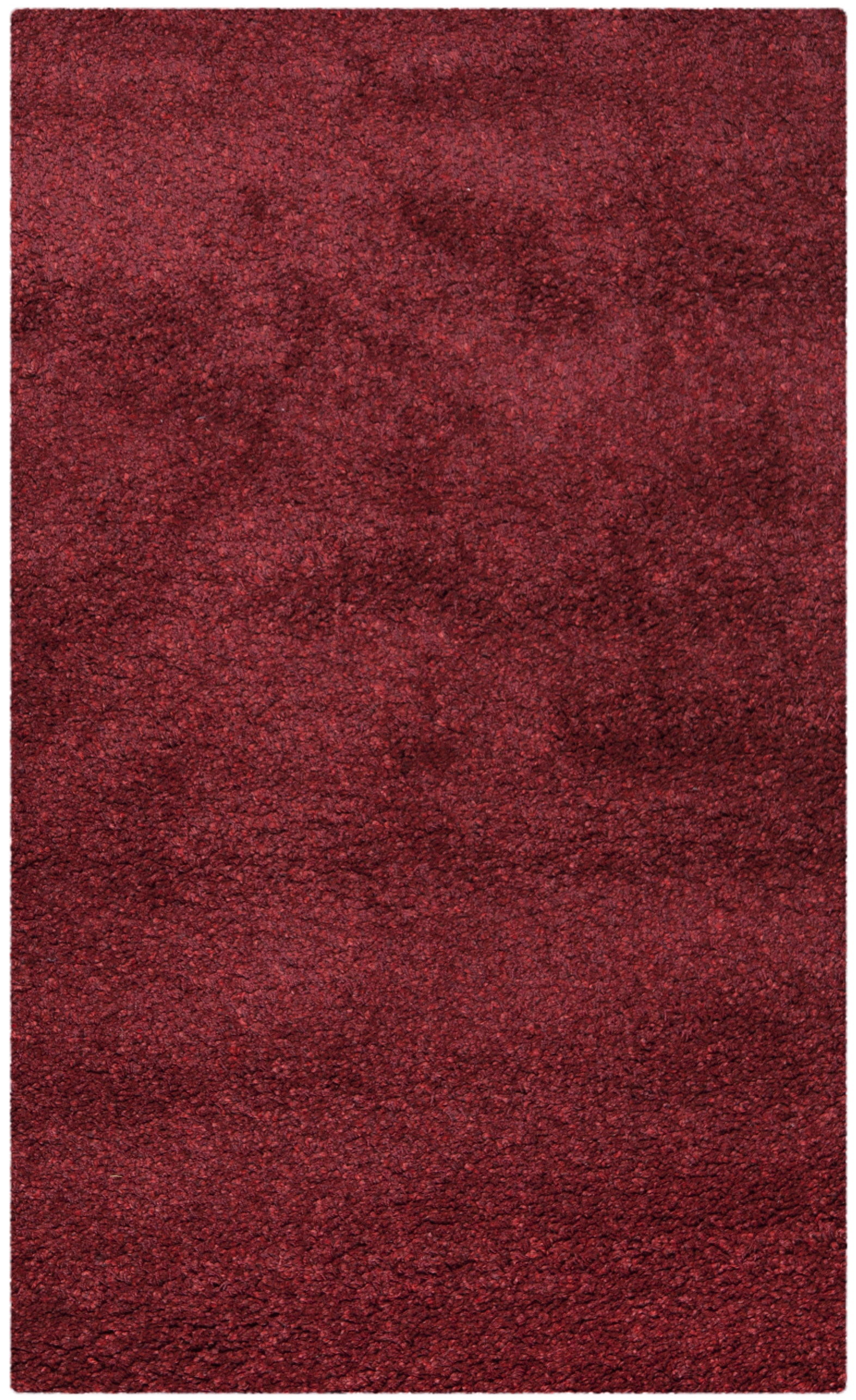 SAFAVIEH California Solid Plush Shag Area Rug, Maroon, 3' x 5 ...