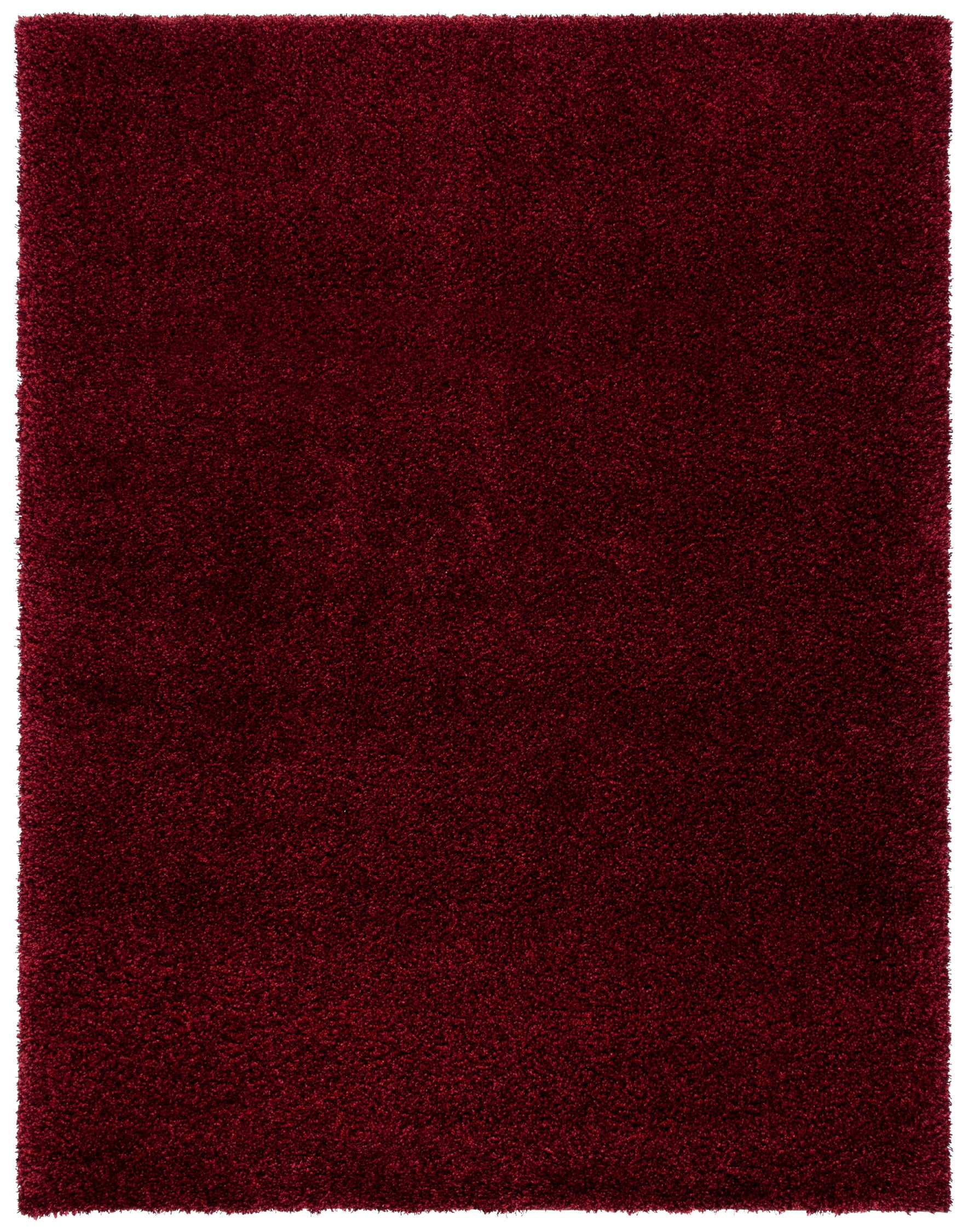 SAFAVIEH California Solid Plush Shag Area Rug, Maroon, 8' x 10 ...