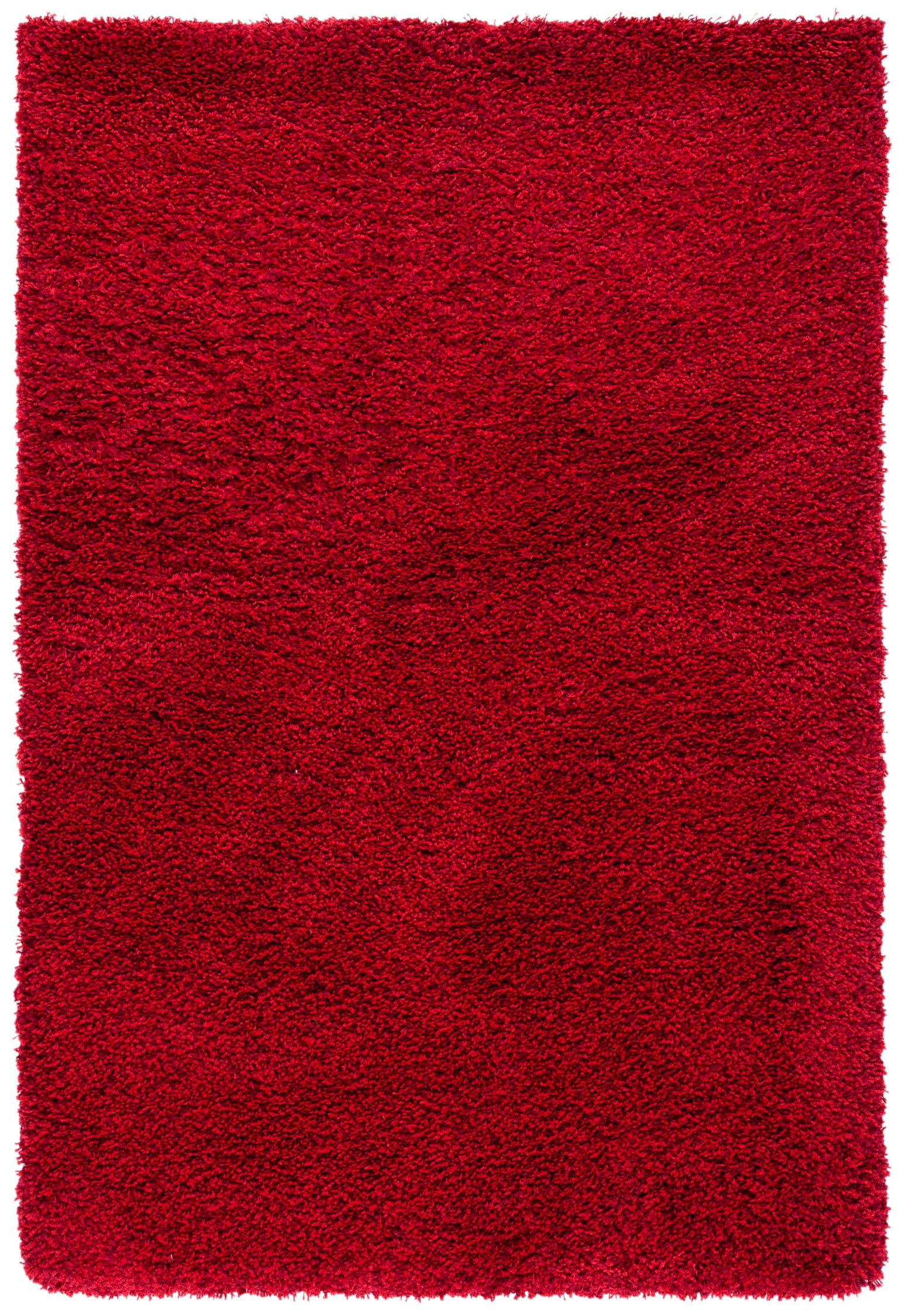 SAFAVIEH California Solid Plush Shag Area Rug, Red, 4' x 6' - Walmart.com
