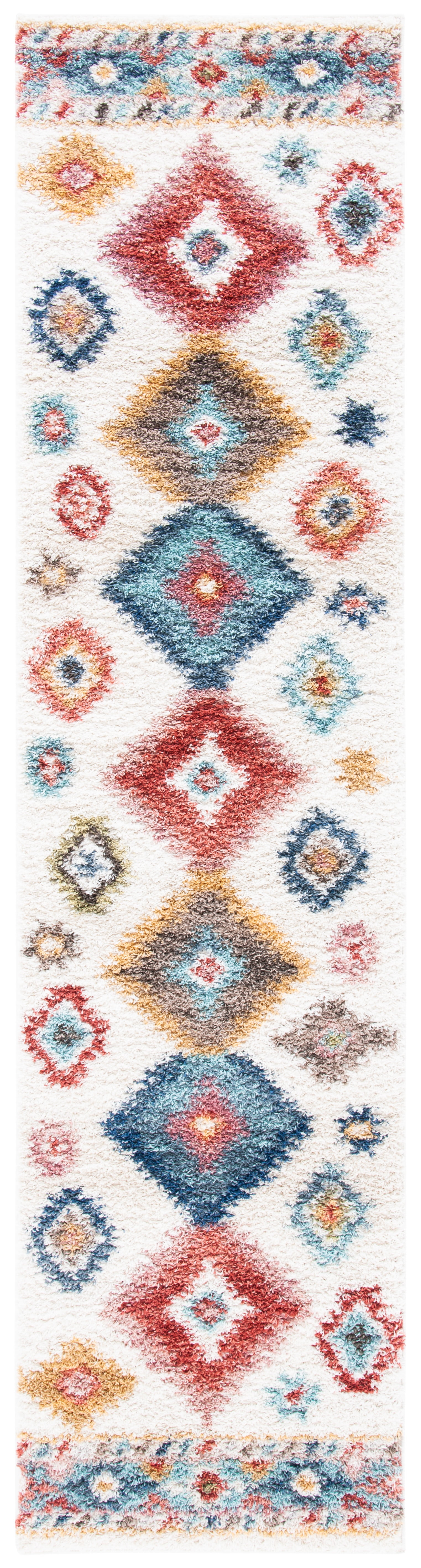 SAFAVIEH Calista Elouise Southwestern Runner Rug, Ivory/Blue, 2'3" x 9 ...