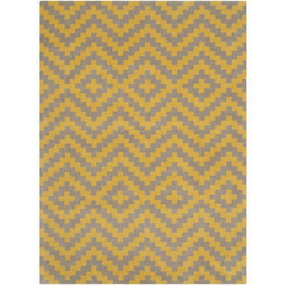 SAFAVIEH Cambridge Adella Geometric Striped Wool Area Rug, Taupe/Gold ...
