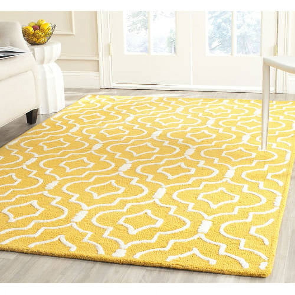 SAFAVIEH Cambridge Julian Geometric Wool Area Rug, Gold/Ivory, 9' x 12 ...