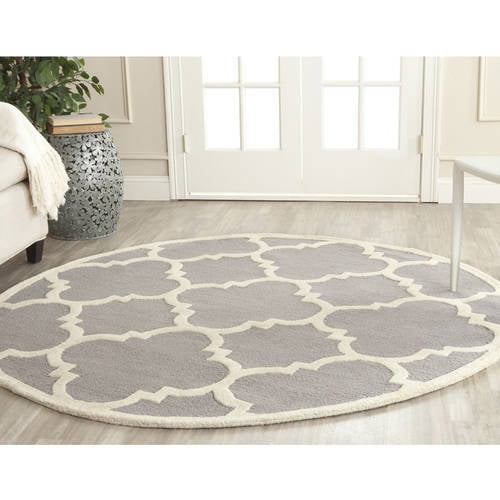 SAFAVIEH Cambridge Justine Geometric Quatrefoil Wool Area Rug, Silver ...