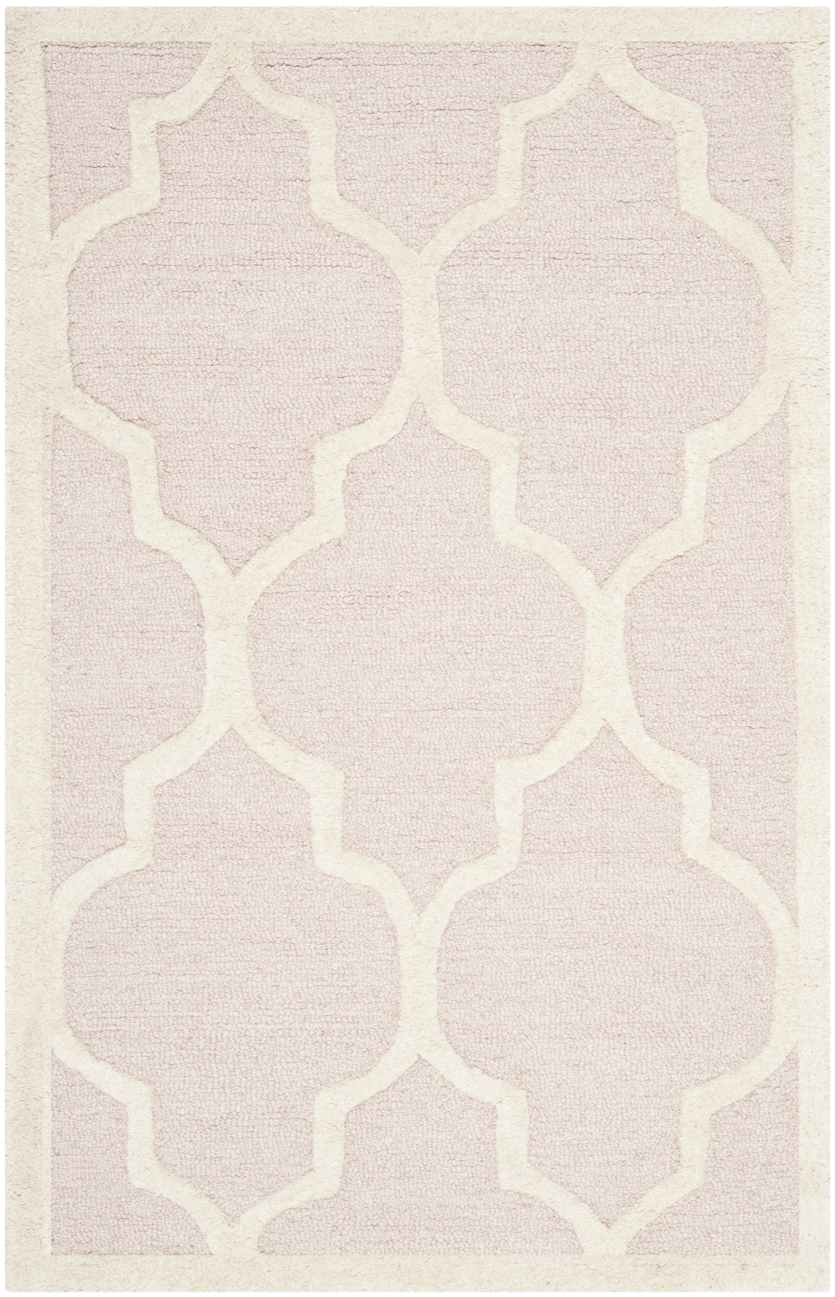 SAFAVIEH Cambridge Kevin Geometric Wool Area Rug, Light Pink/Ivory, 2 ...
