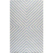 SAFAVIEH Cambridge Lilly Diamond Striped Wool Area Rug, Light Blue ...
