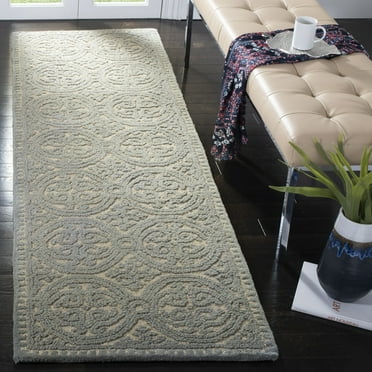 SAFAVIEH Cambridge Avalon Geometric Wool Runner Rug, Light Gold/Dark ...