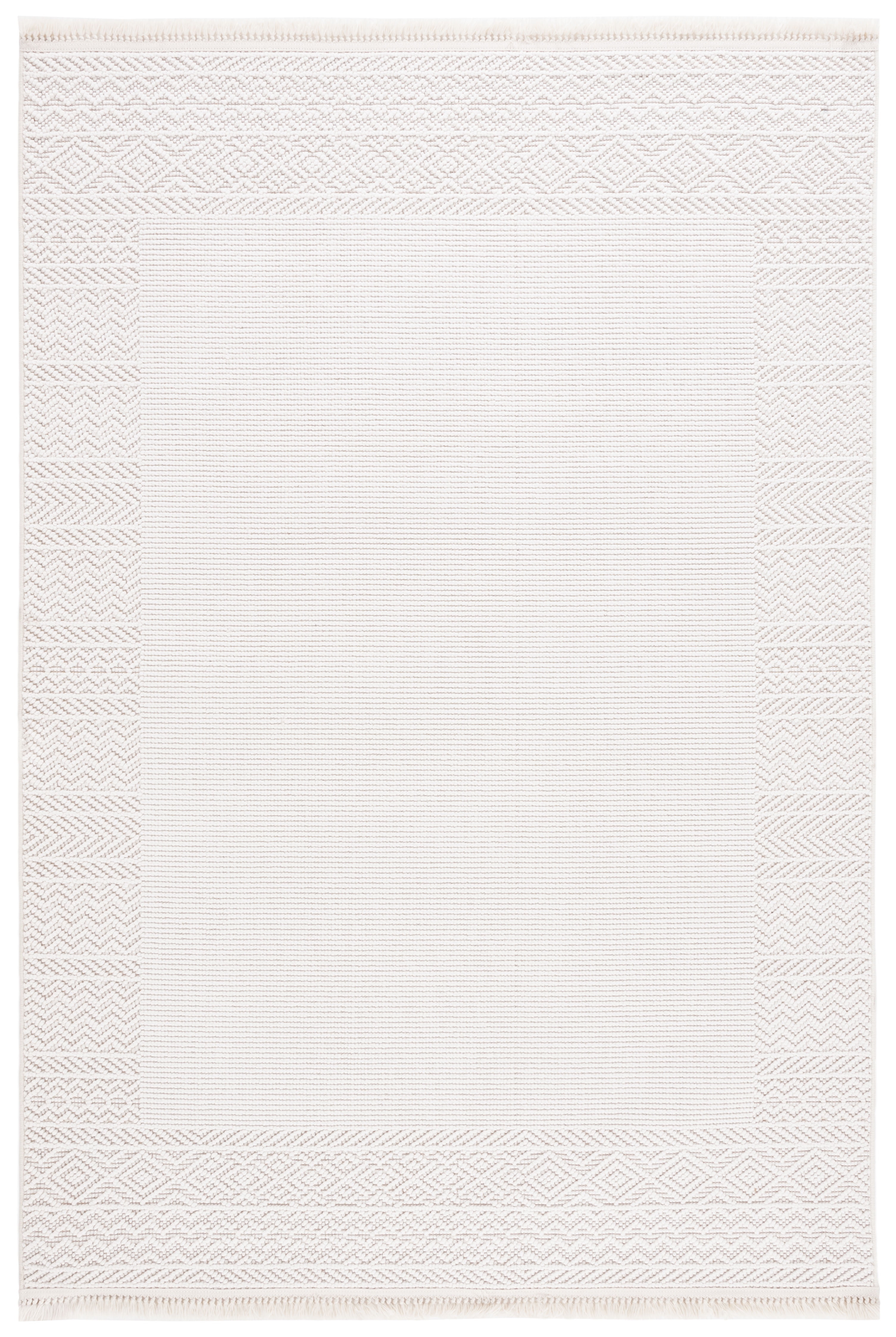 SAFAVIEH Camden Nathan Border Geometric Area Rug, Ivory, 8' x 10 ...