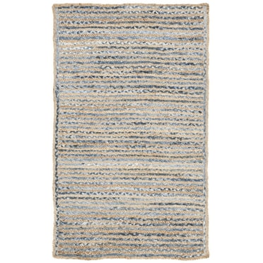 SAFAVIEH Braided Tanisha Color Bordered Area Rug, Ivory/Dark Green, 4 ...