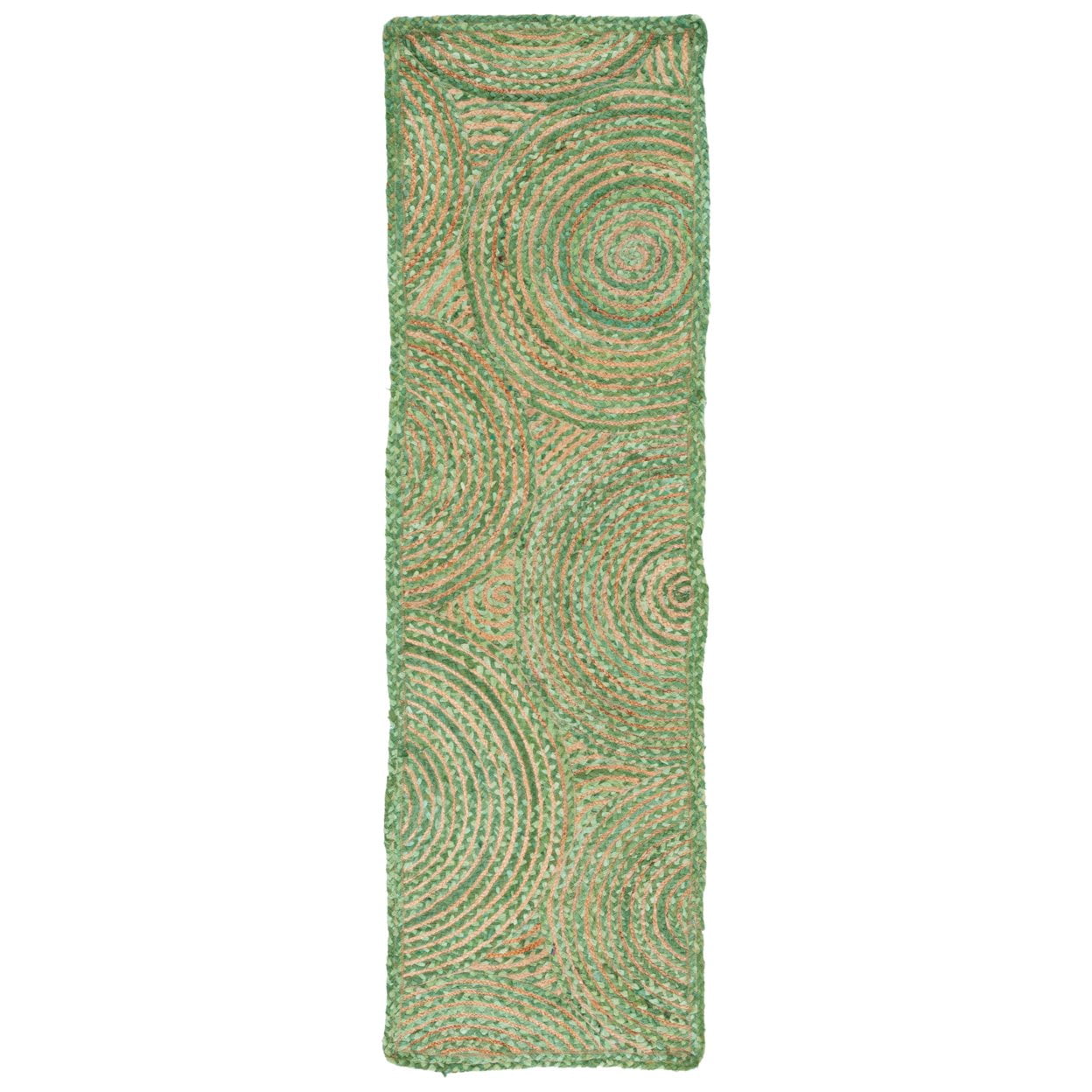 SAFAVIEH Cape Cod Bora Geometric Area Rug, Green/Natural, 9' x 12 ...
