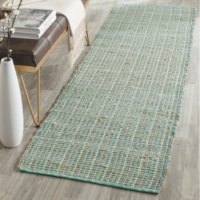 SAFAVIEH Cape Cod Ivana Braided Striped Area Rug, 2'3" x 8', Green ...