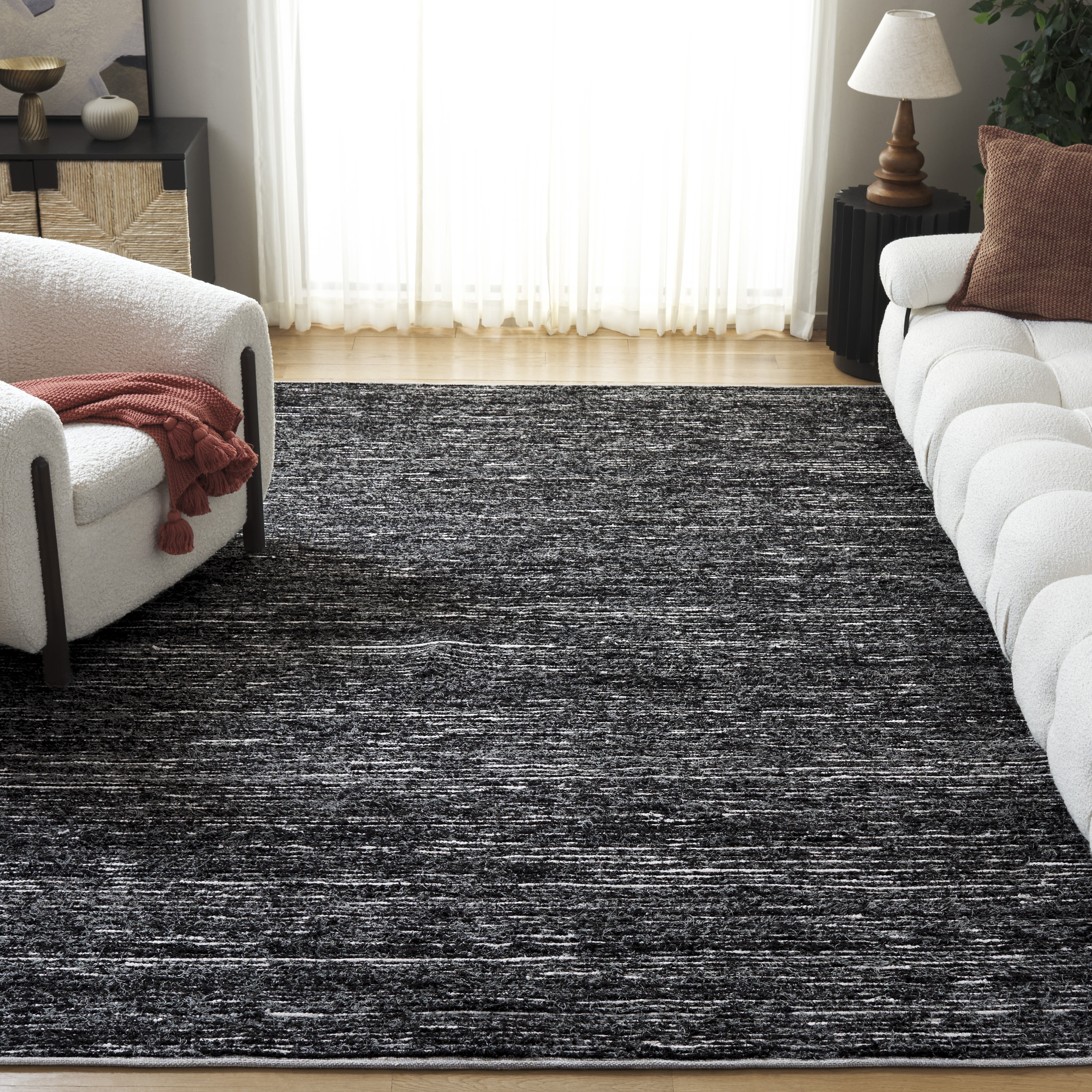 SAFAVIEH Cape Cod Jenessa Abstract Area Rug, Gray/Black, 8' x 10 ...