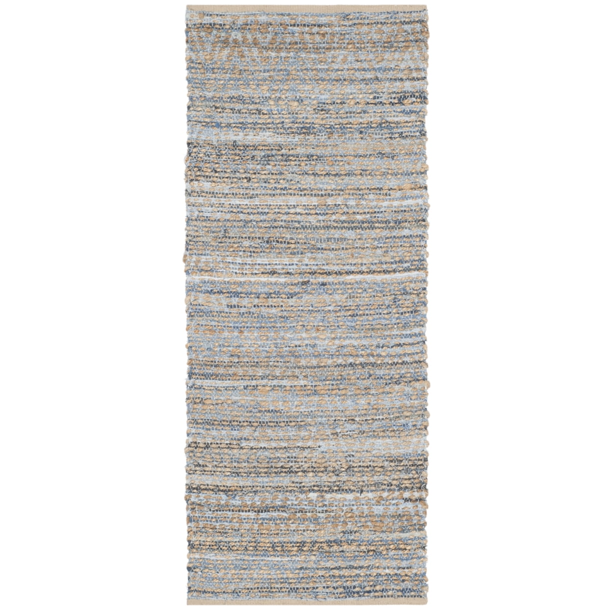 SAFAVIEH Cape Cod John Braided Striped Jute Area Rug, 2'3" x 12 ...