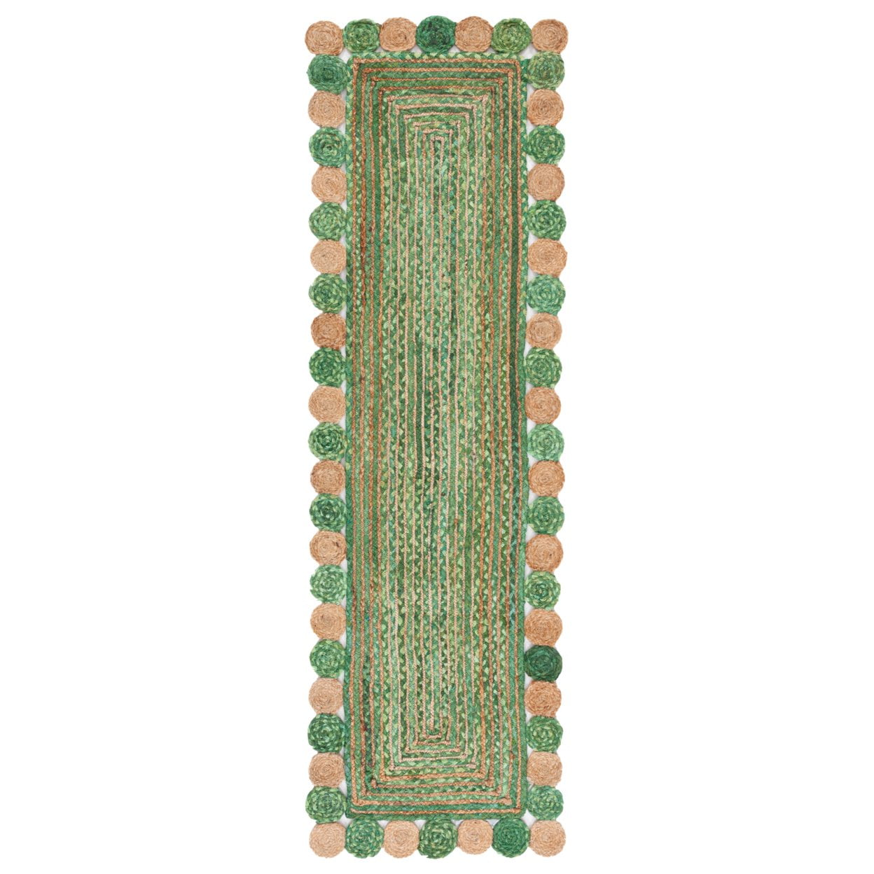SAFAVIEH Cape Cod CAP201Y Handwoven Jute Area Living Room Carpet, Green/Natural Rug - Walmart.com
