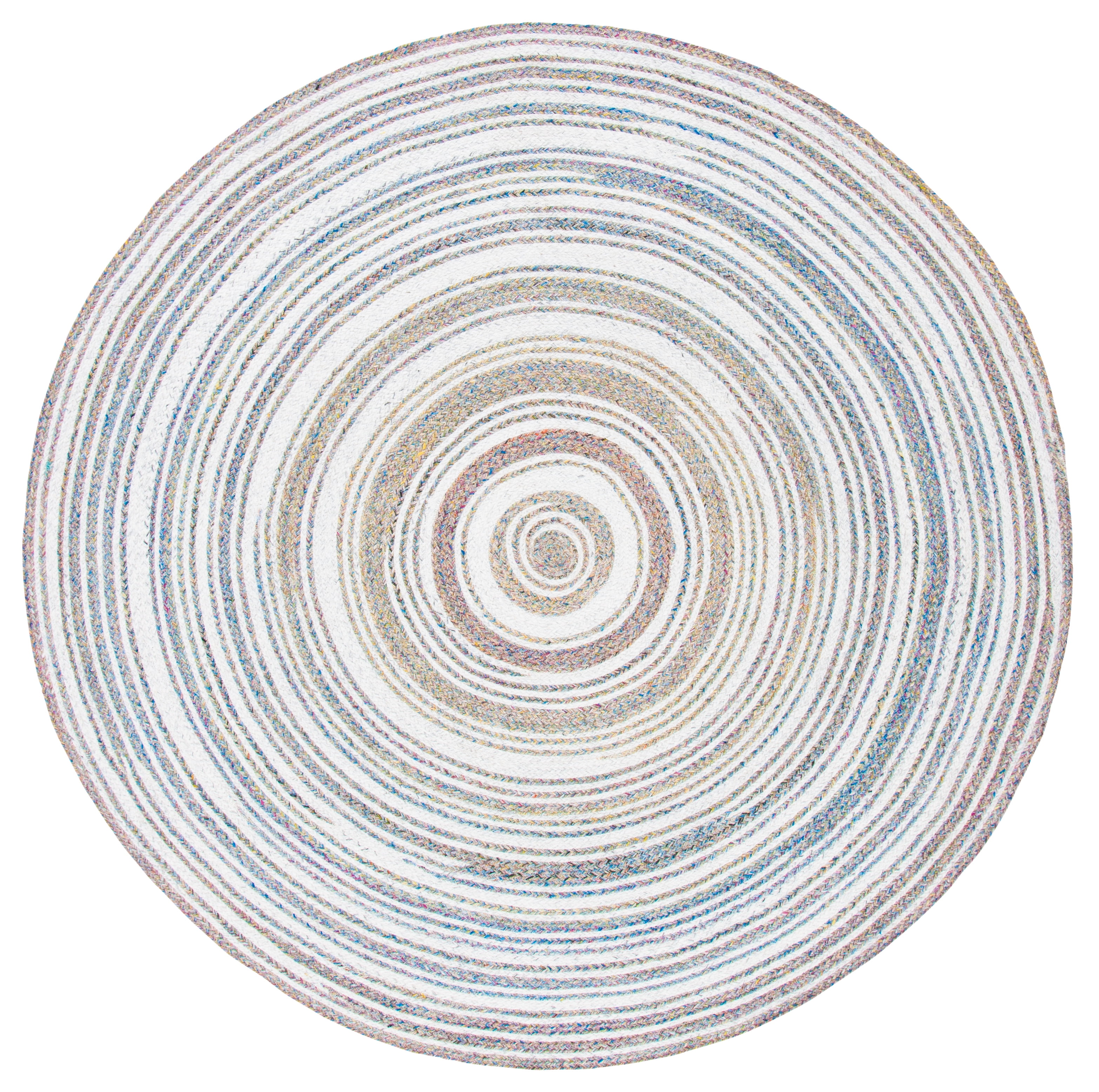 SAFAVIEH Cape Cod Linda Abstract Dots Polyester Area Rug, Ivory/Pink, 6 ...