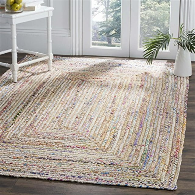 SAFAVIEH Cape Cod Miah Braided Area Rug, 8' x 10', Beige/Multi ...