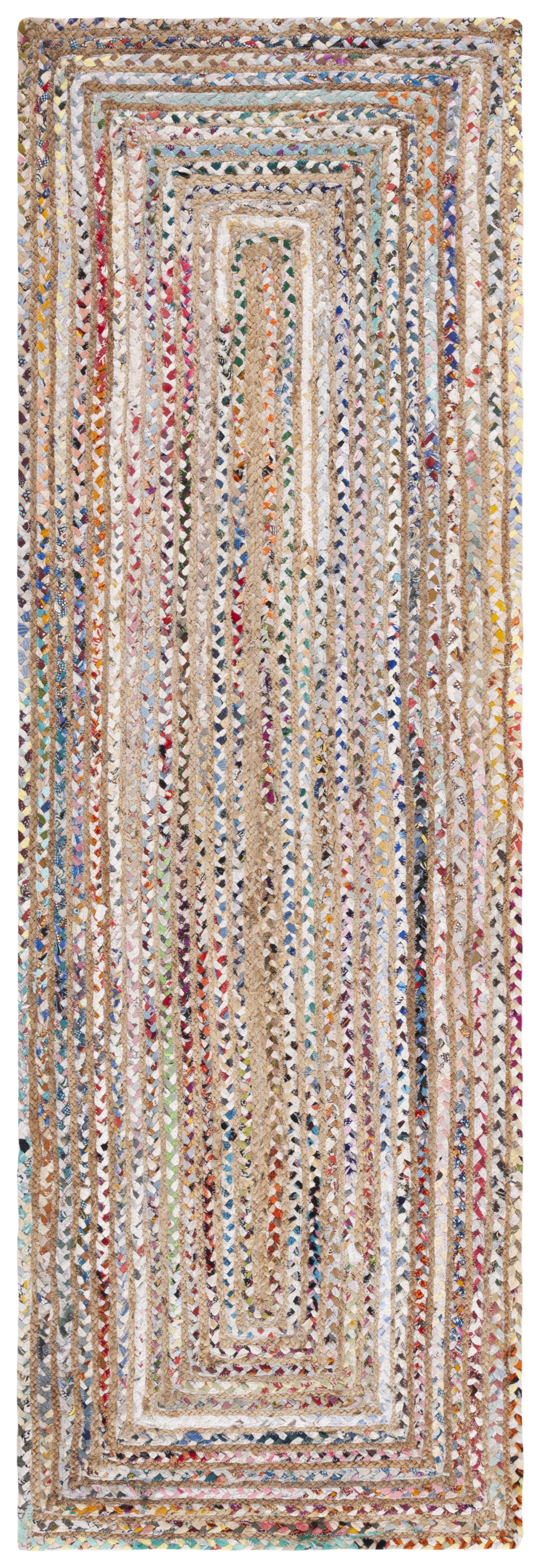 SAFAVIEH Cape Cod Miah Geometric Runner Rug, Beige/Multi, 2'3" x 9 ...