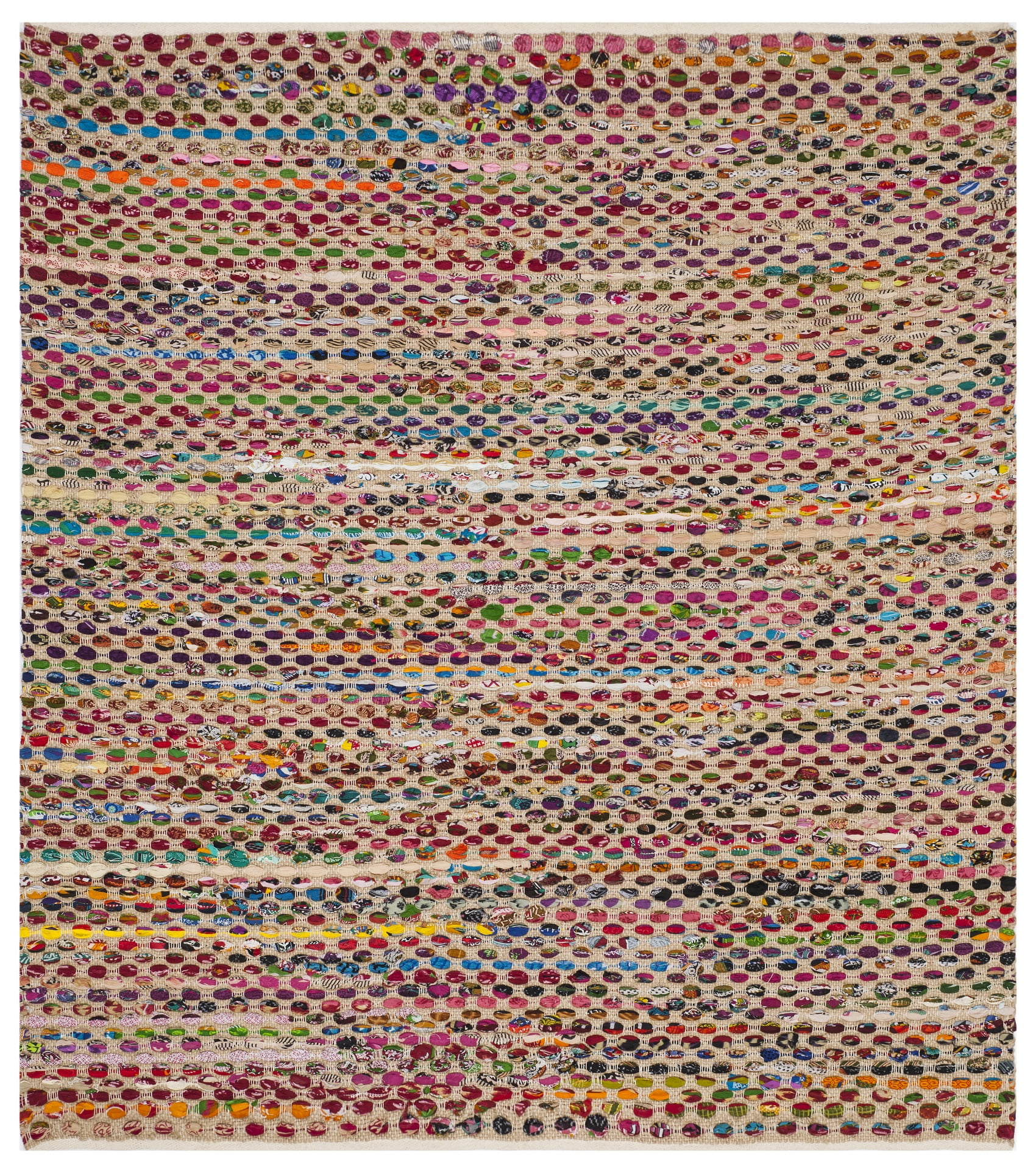 SAFAVIEH Cape Cod Nixon Colorful Braided Area Rug, 6' x 6' Square ...