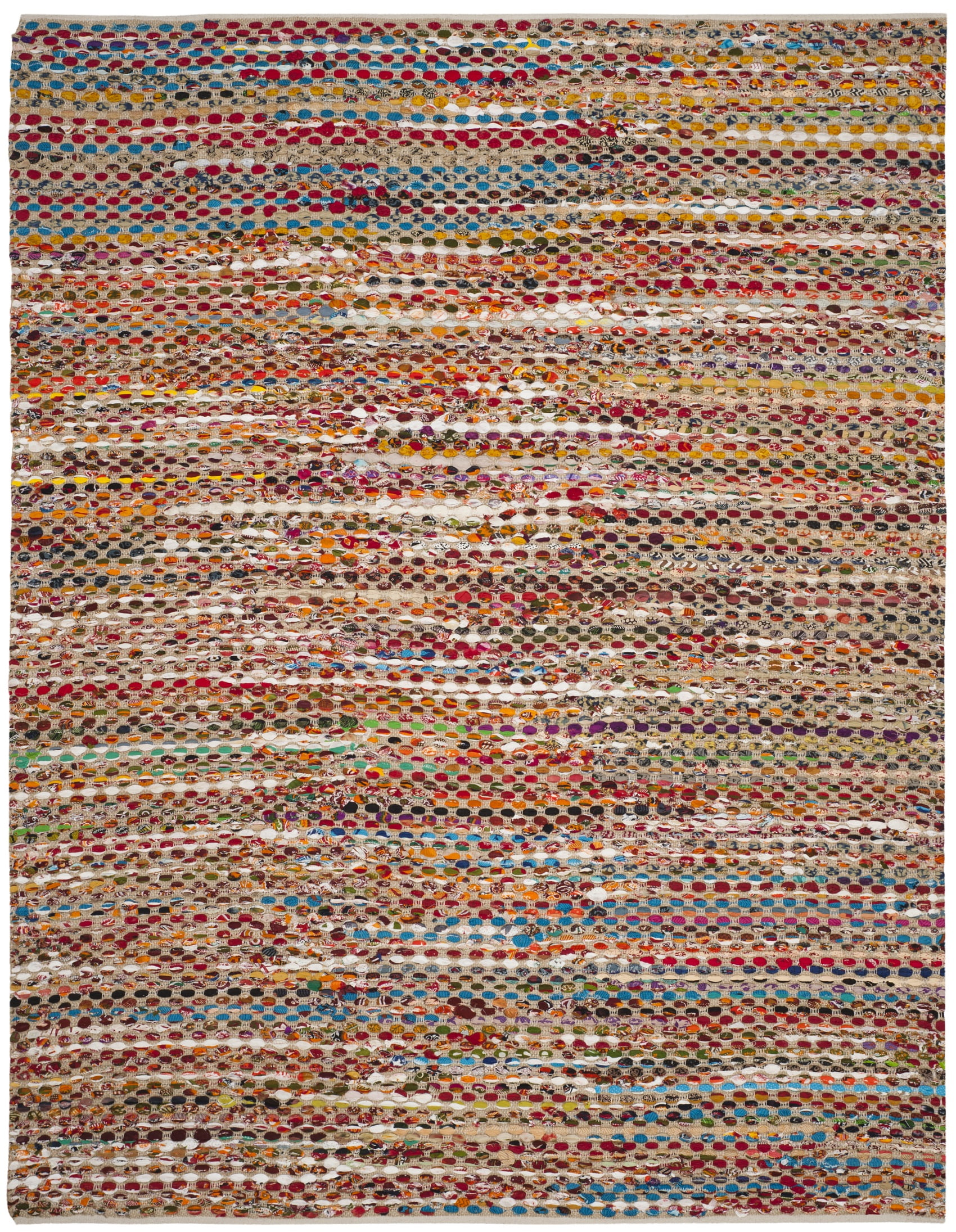 SAFAVIEH Cape Cod Nixon Colorful Braided Area Rug, 8' x 10', Natural ...
