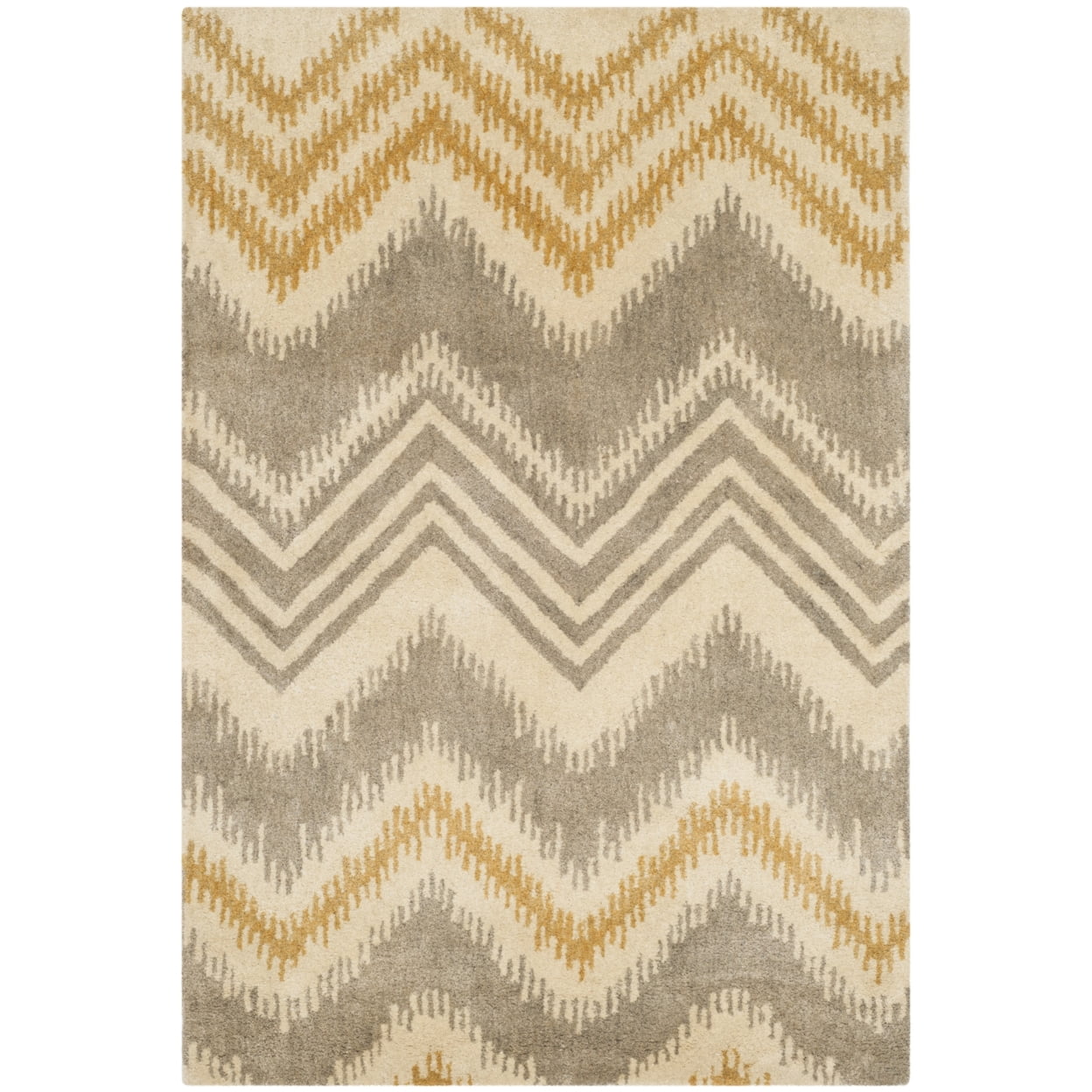 SAFAVIEH Capri Collection CPR445B Handmade Grey/Gold Rug - Walmart.com