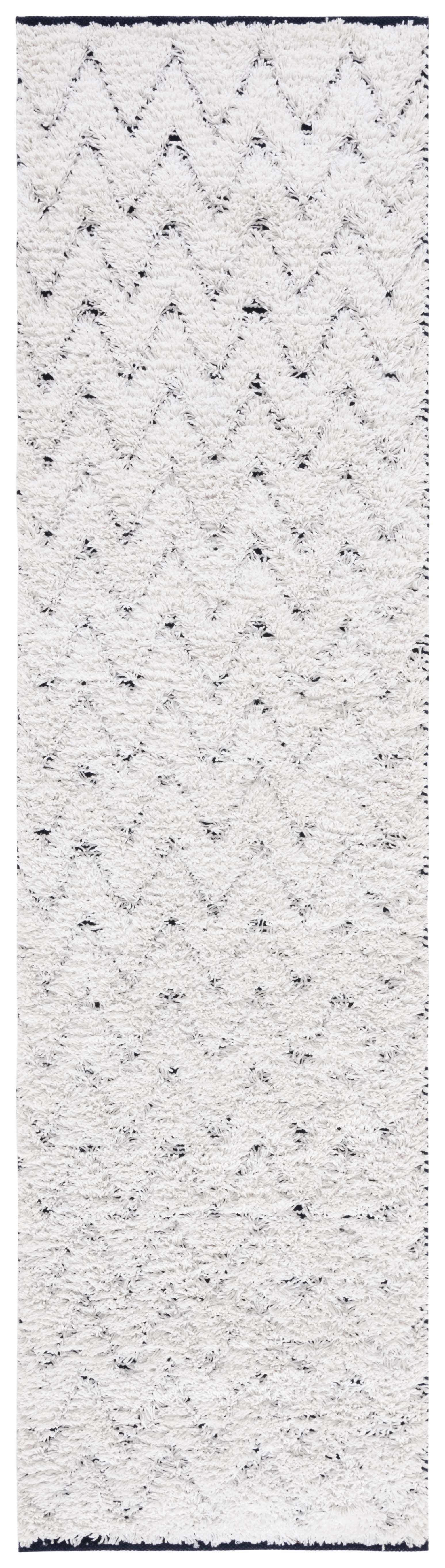 SAFAVIEH Casablanca Balfour Zig-Zag Runner Rug, Ivory/Navy, 2'3" x 8' - Walmart.com