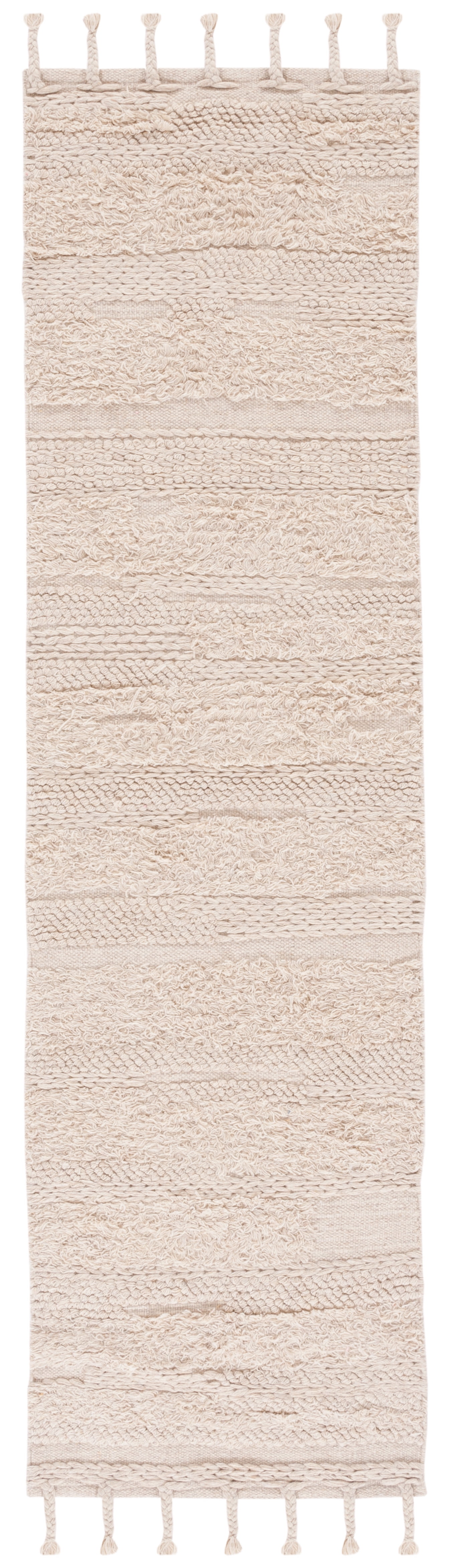SAFAVIEH Casablanca Candida Striped Wool Runner Rug, Beige, 2'3" x 8 ...