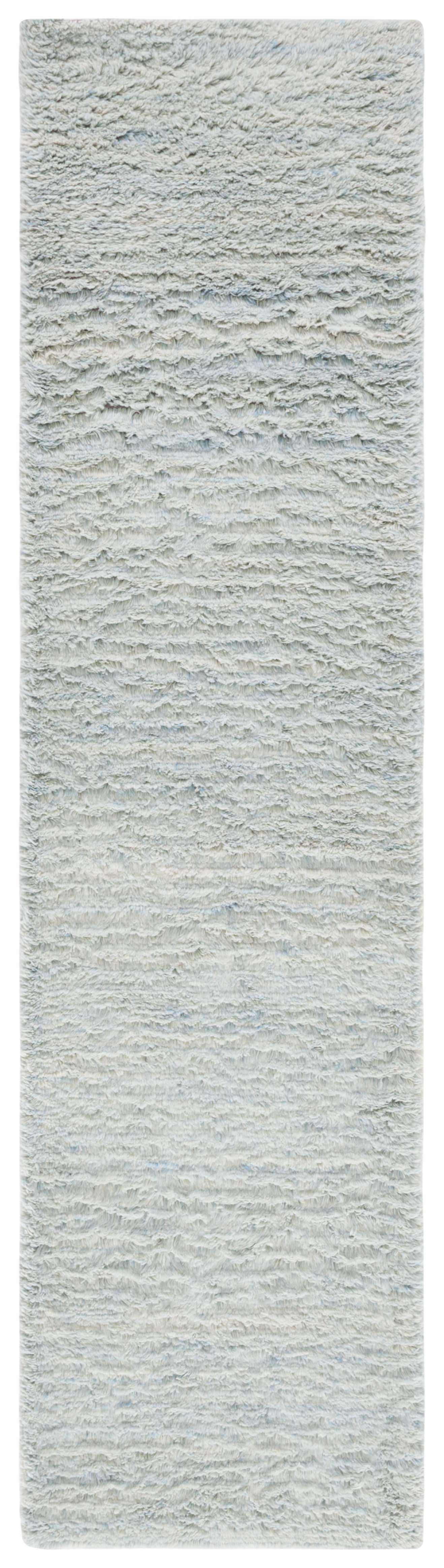 SAFAVIEH Casablanca Eugene Solid Runner Rug, Light Blue, 2'3" x 9 ...