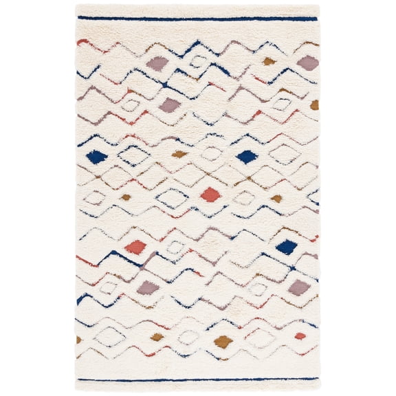 nuLOOM Kali Shaggy Diamond Tassel Area Rug, 5' 3" x 7' 6", Rust ...