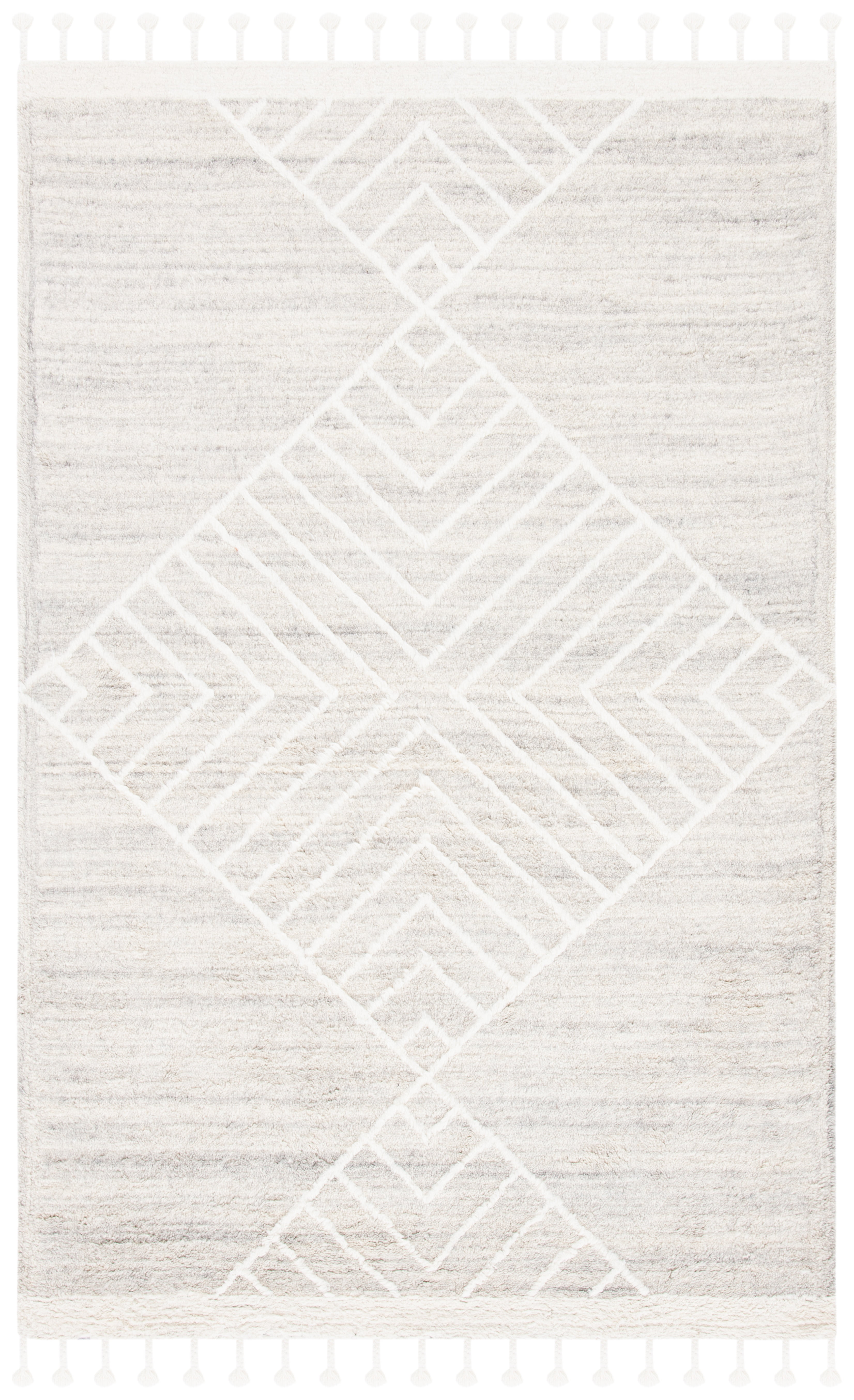 SAFAVIEH Casablanca Regena Diamond Wool Area Rug, Beige/Ivory, 5' x 8 ...