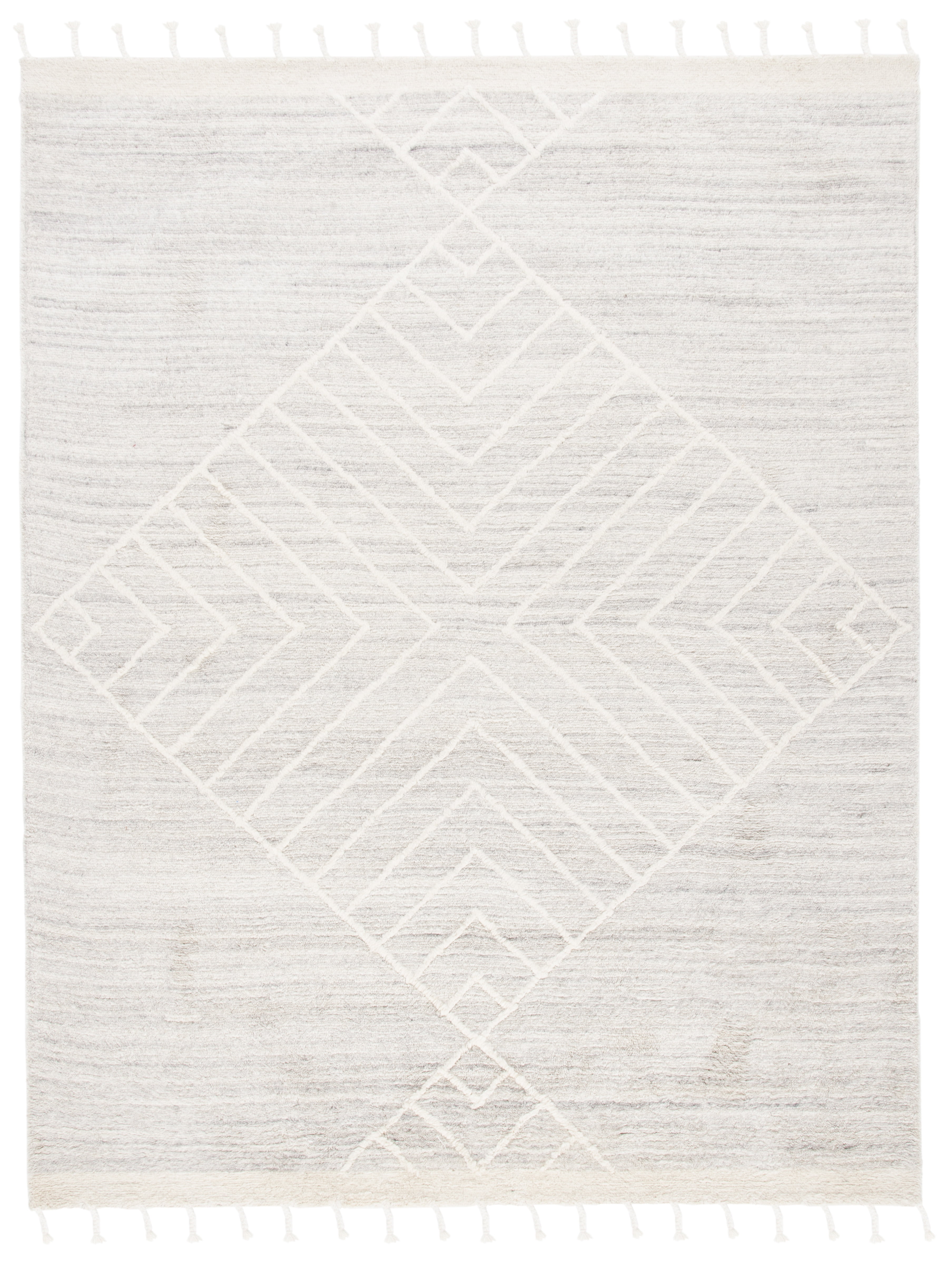 SAFAVIEH Casablanca Regena Diamond Wool Area Rug, Beige/Ivory, 8' x 10 ...