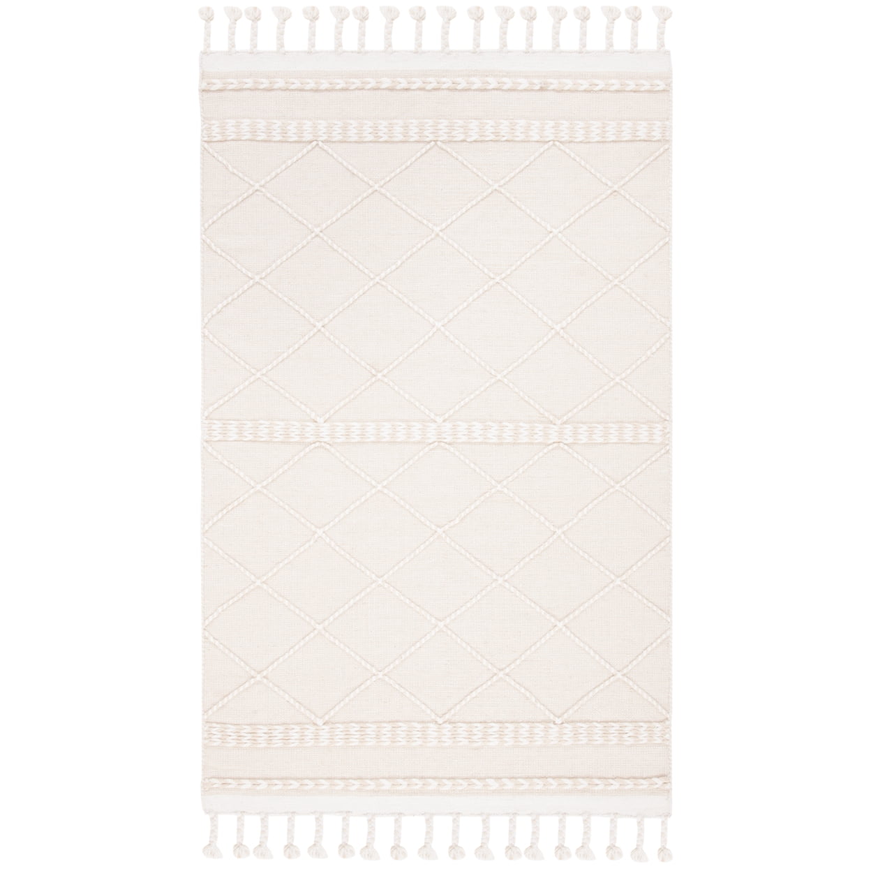 SAFAVIEH Casablanca Roswell Geometric Area Rug, Beige/Ivory, 8' x 10 ...
