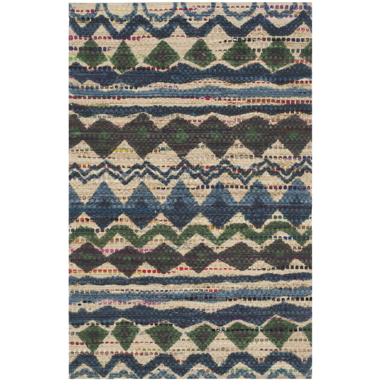 SAFAVIEH Cedar Brook CDR322A Handmade Blue / Multi Rug - Walmart.com