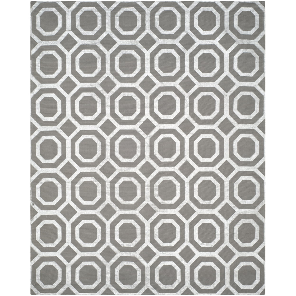 SAFAVIEH Cedar Brook Thaddeus Geometric Area Rug, Grey/Silver, 7'3" x 9 ...