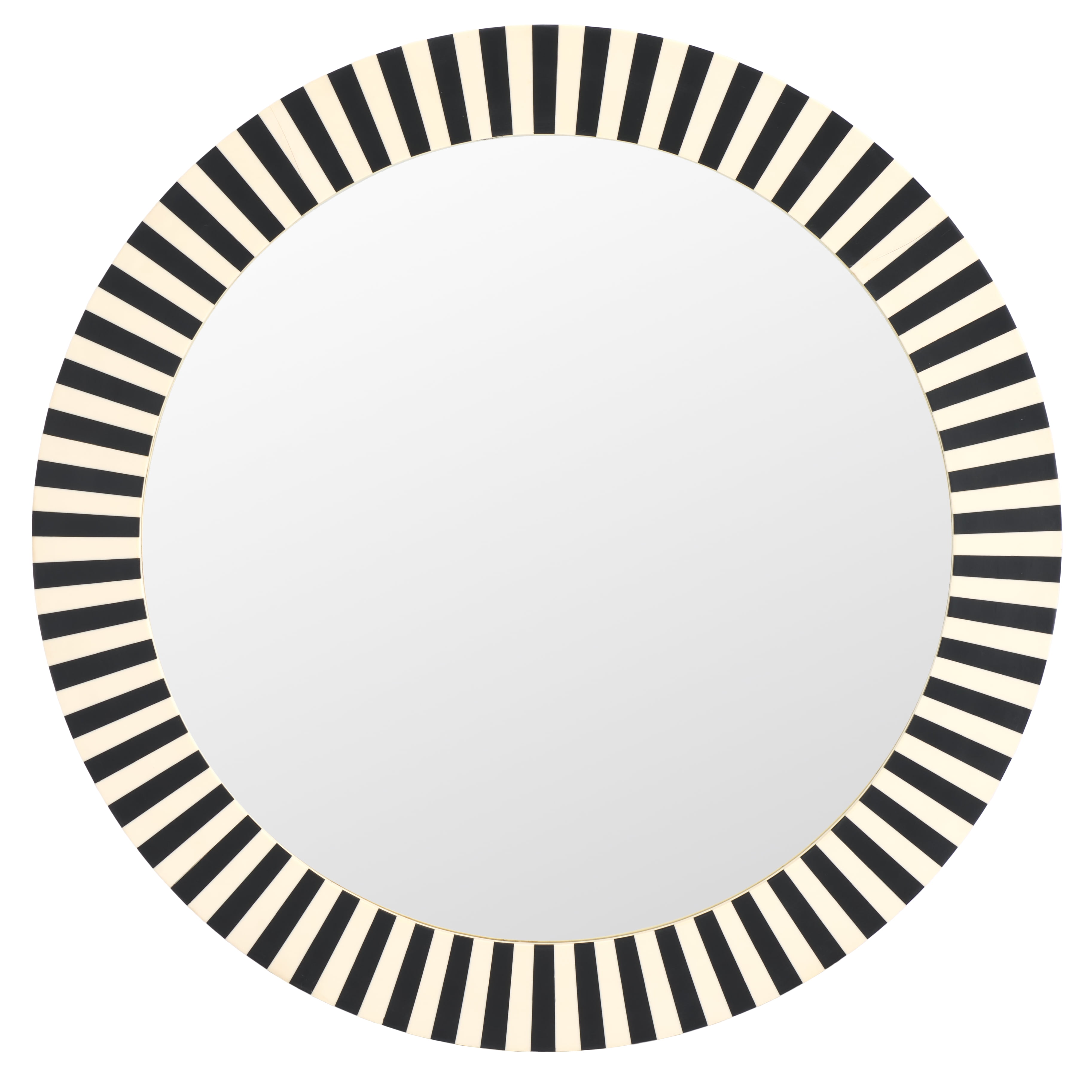 SAFAVIEH Charli 29" Black/Ivory Modern Wall Mirror - Walmart.com