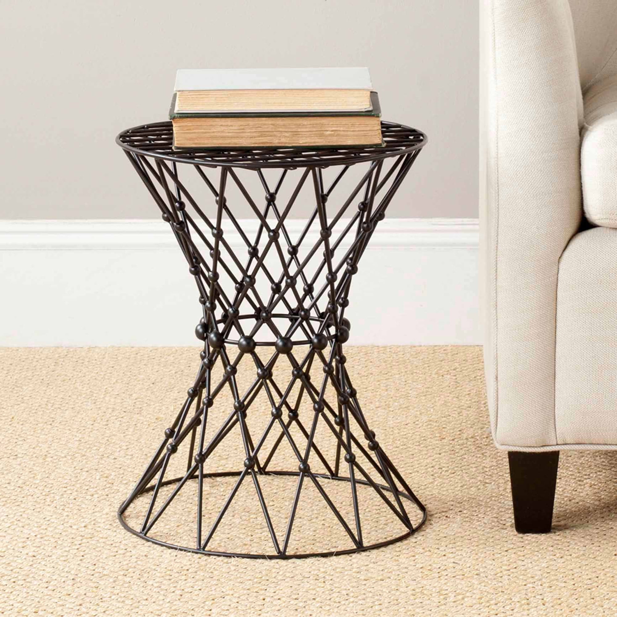 Free Shipping! Safavieh Charlotte 17.5 in. Contemporary Black Iron Wire ...