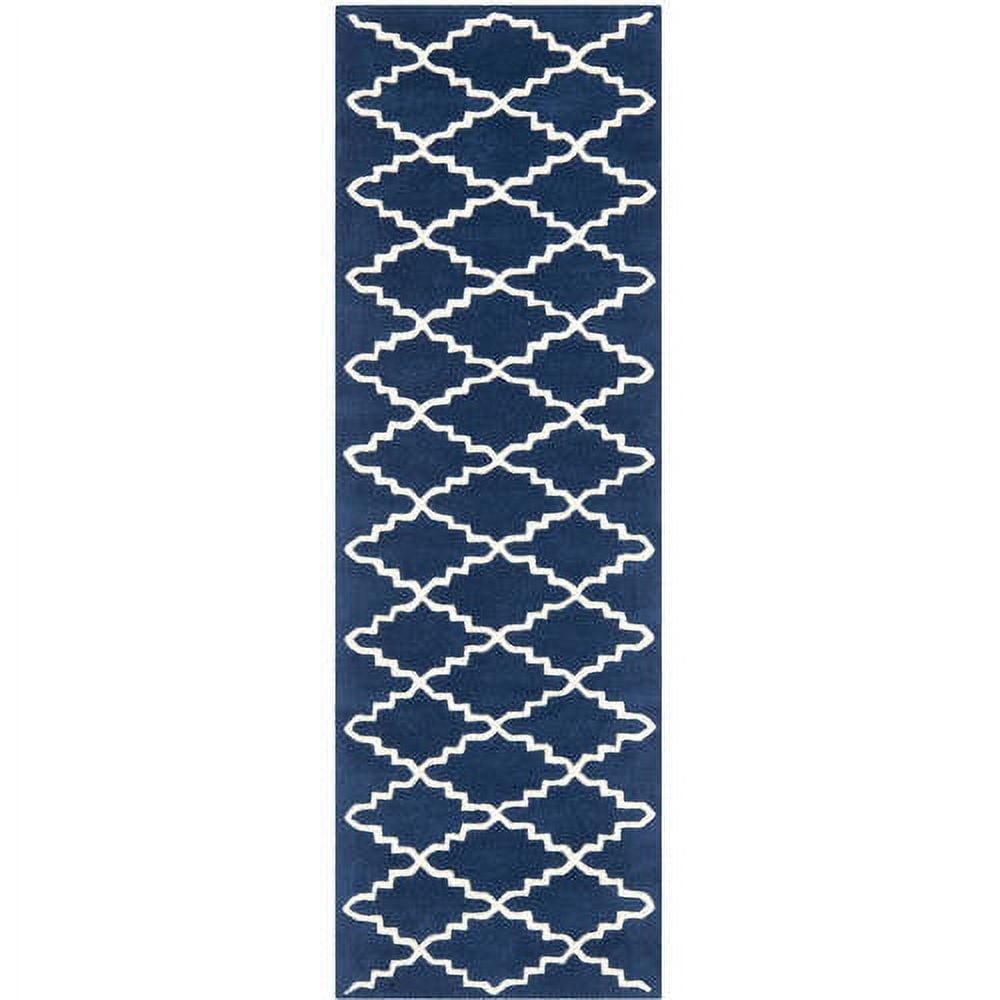 SAFAVIEH Chatham CHT721C Handmade Dark Blue / Ivory Rug - Walmart.com
