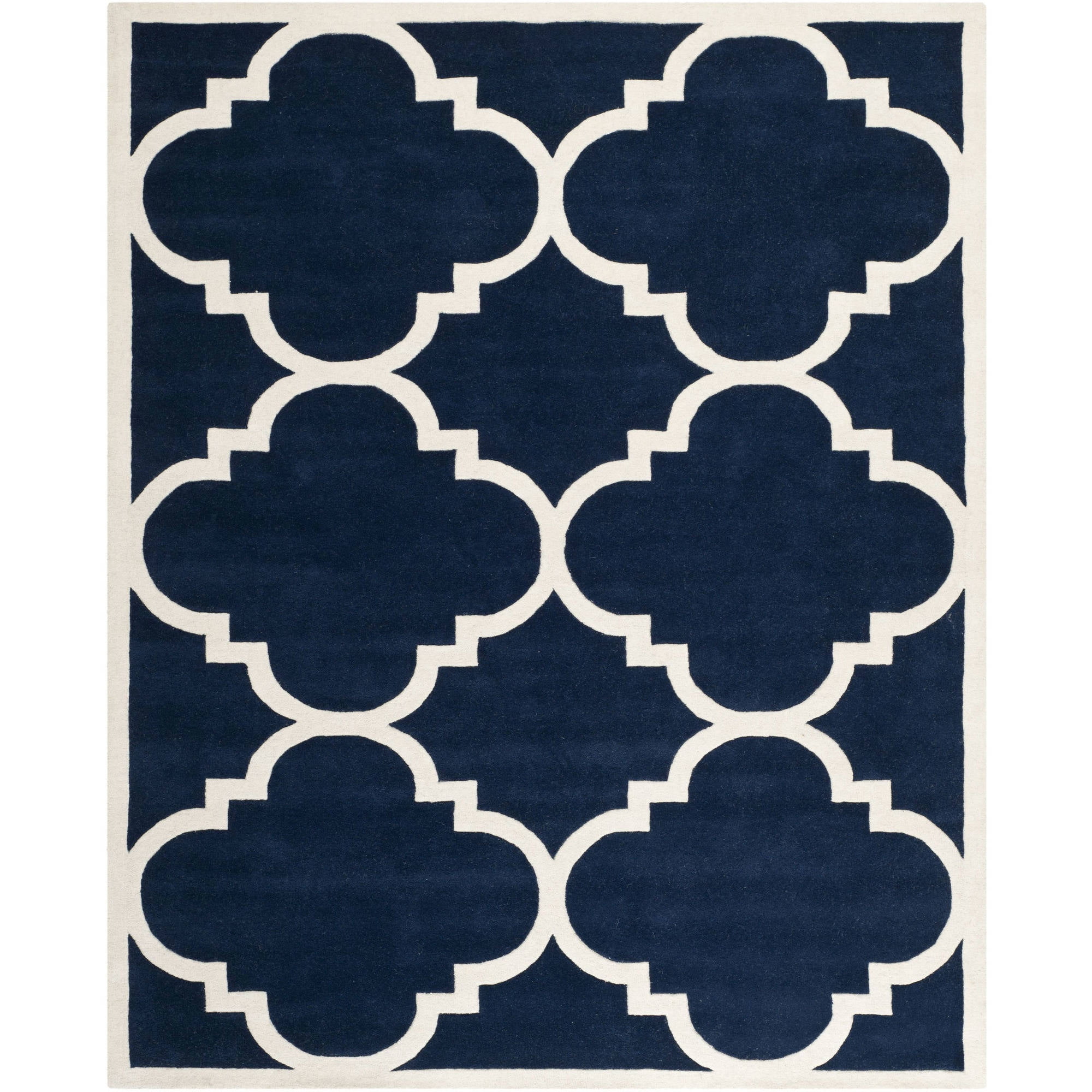 SAFAVIEH Chatham CHT730C Handmade Dark Blue / Ivory Rug - Walmart.com