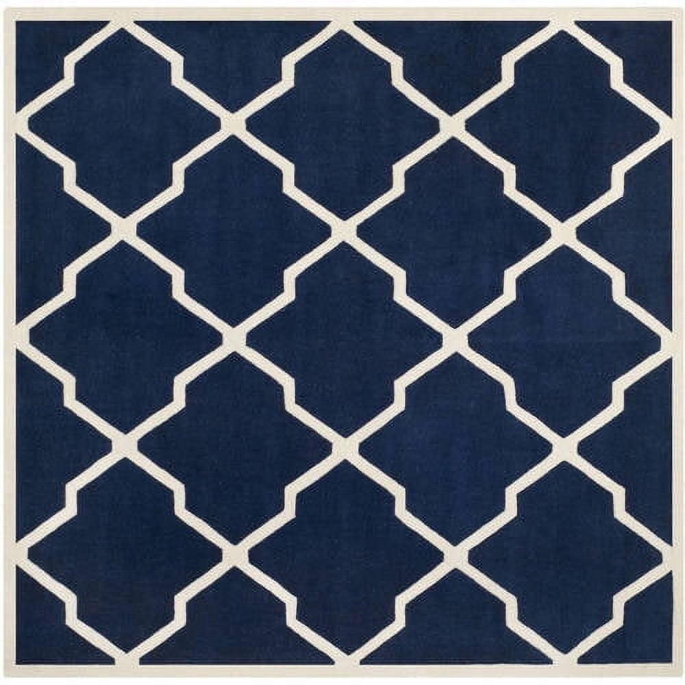 SAFAVIEH Chatham CHT735C Handmade Dark Blue / Ivory Rug - Walmart.com