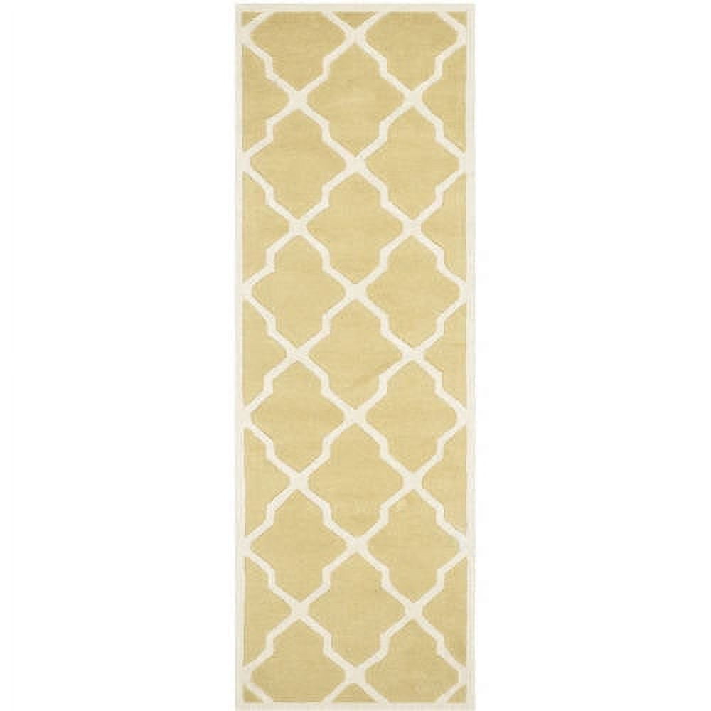 SAFAVIEH Chatham CHT735L Handmade Light Gold / Ivory Rug - Walmart.com