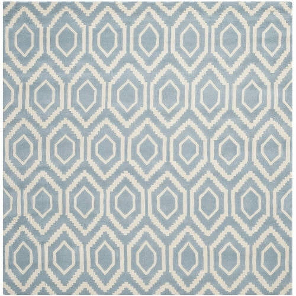 SAFAVIEH Chatham Graham Geometric Wool Area Rug, Blue/Ivory, 6' x 9 ...