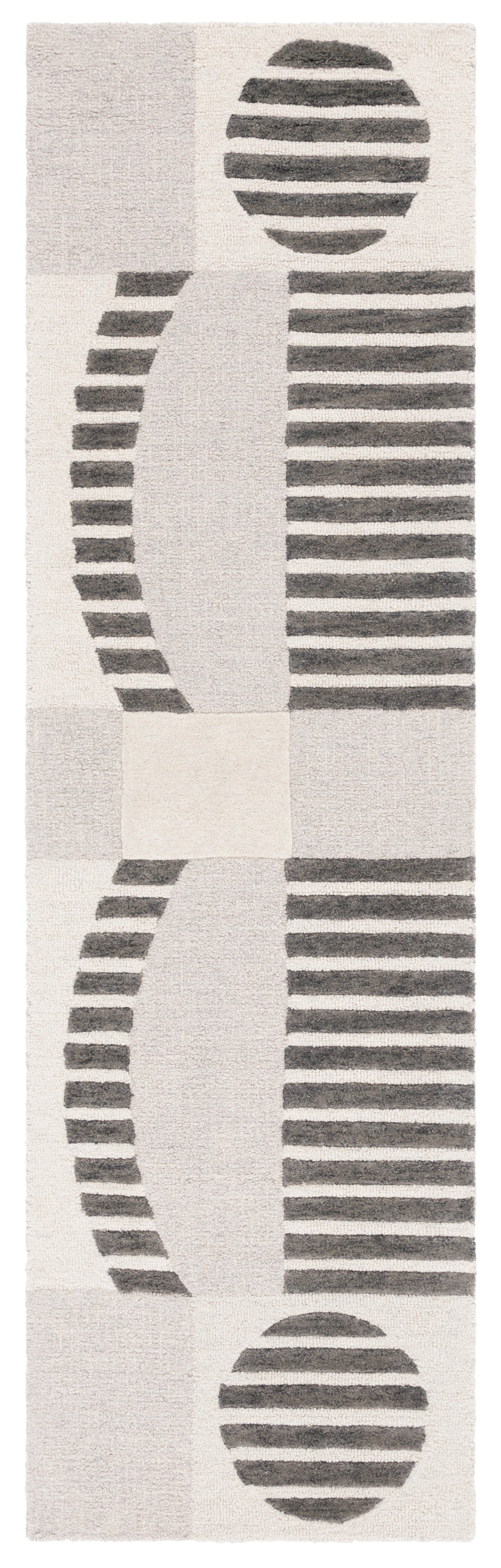 SAFAVIEH Chatham Jolanta Abstract Runner Rug, Grey/Dark Grey, 2'3" x 8 ...