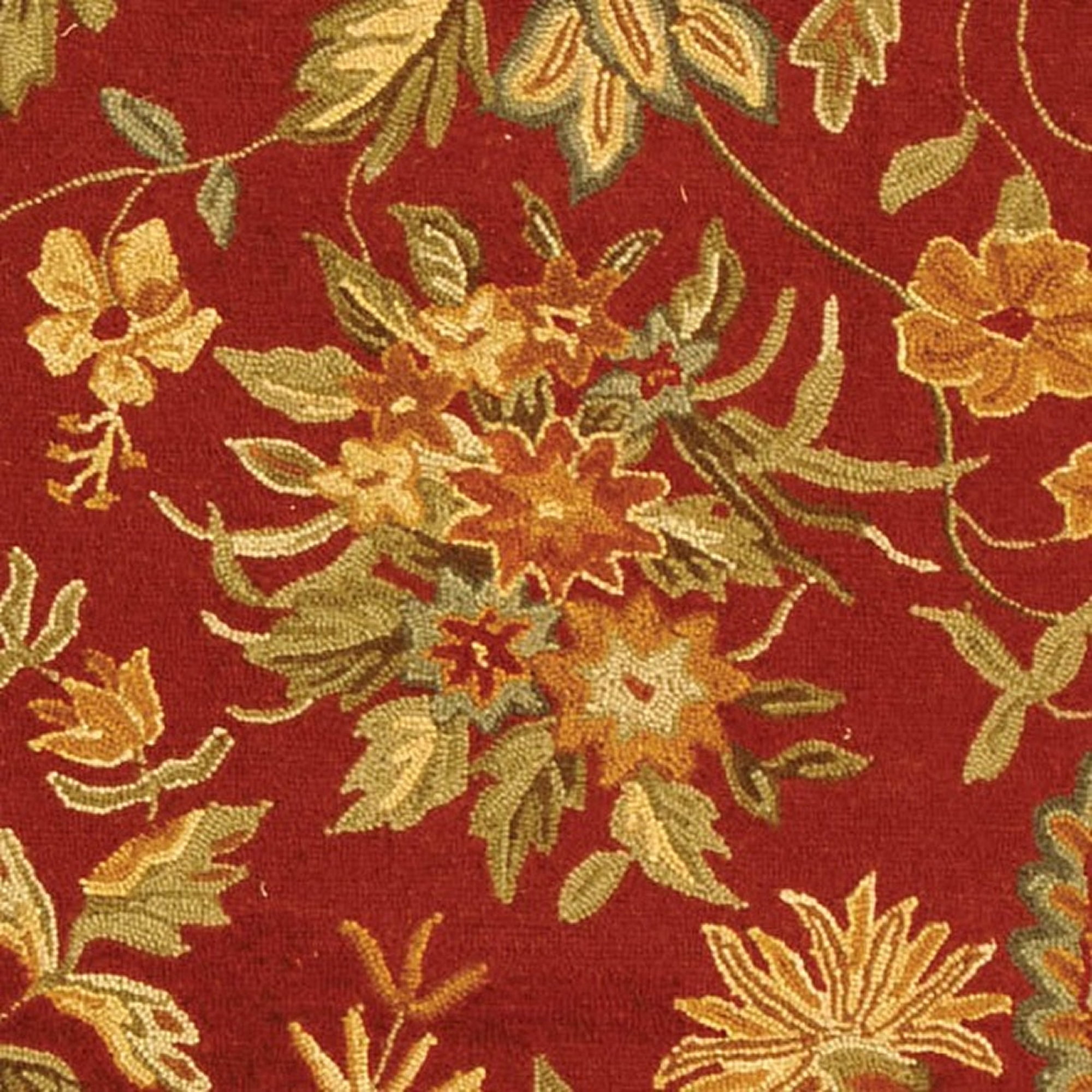 SAFAVIEH Chelsea Alaia Floral Wool Area Rug, Red, 3'9" x 5'9" - Walmart.com