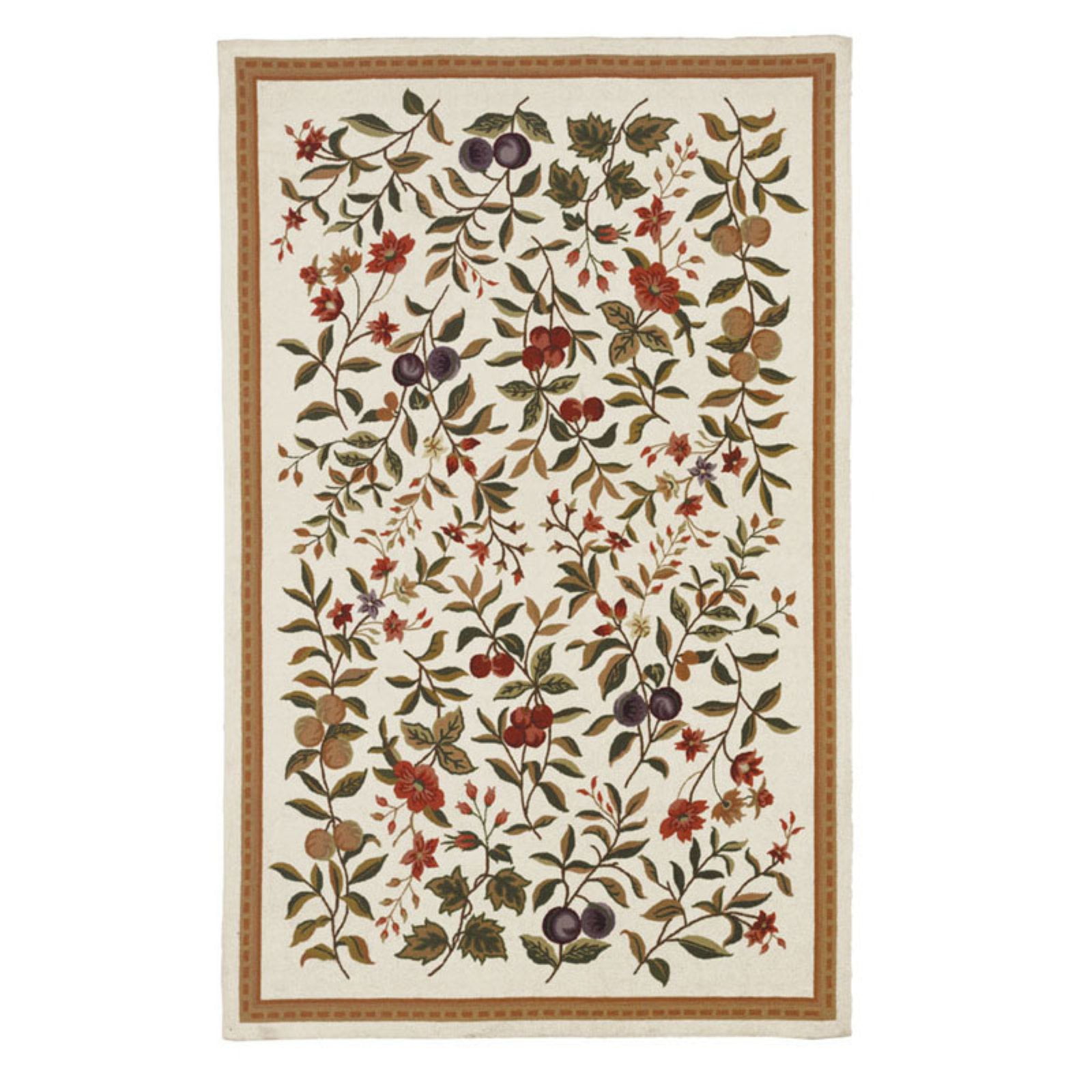 SAFAVIEH Chelsea Dania Floral Wool Area Rug, Ivory, 7'9" x 9'9 ...
