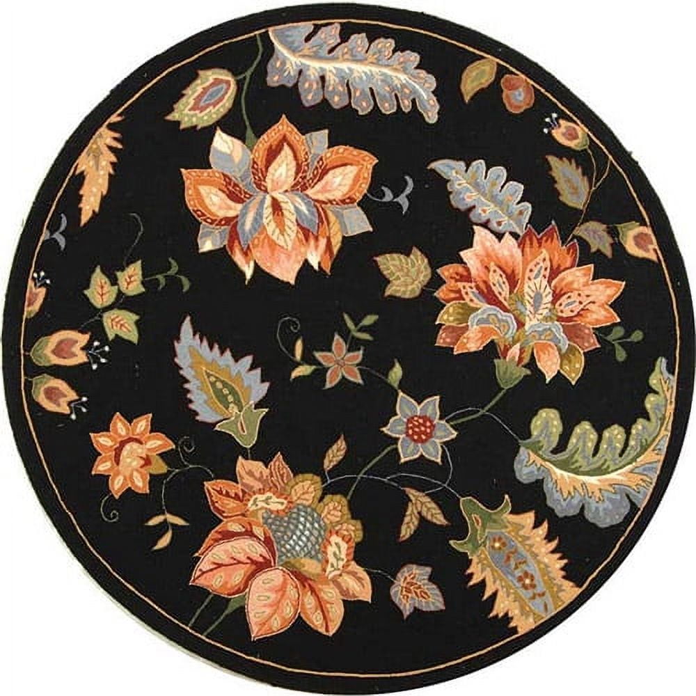 Free Shipping! SAFAVIEH Chelsea Emmet Floral Wool Area Rug, Black, 3'9 ...