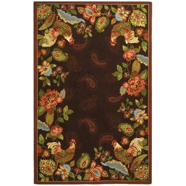 SAFAVIEH Chelsea Lanford Rooster Wool Area Rug, Burgundy, 1'8" x 2'6 ...