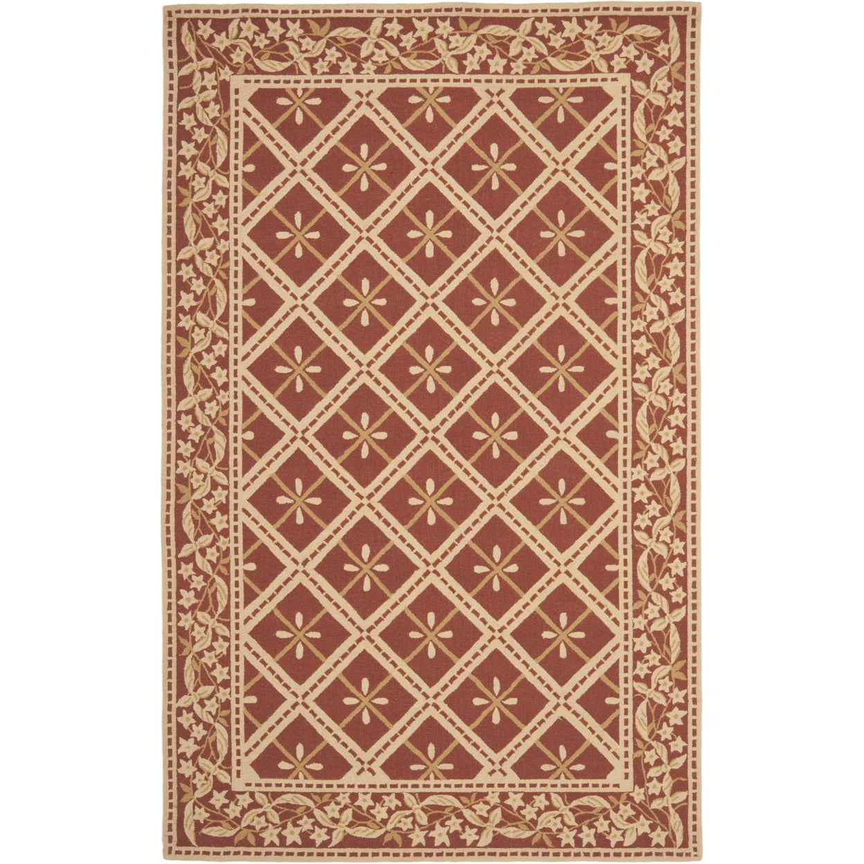 SAFAVIEH Chelsea HK231C Hand-hooked Rust / Ivory Rug - Walmart.com