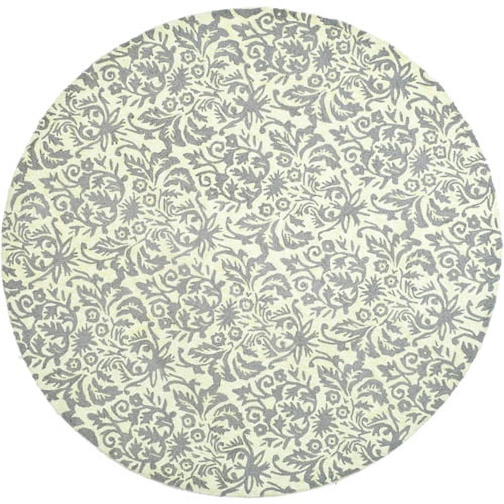 SAFAVIEH Chelsea Jackalyn Damask Wool Area Rug, Beige Yellow/Grey, 2'9 ...