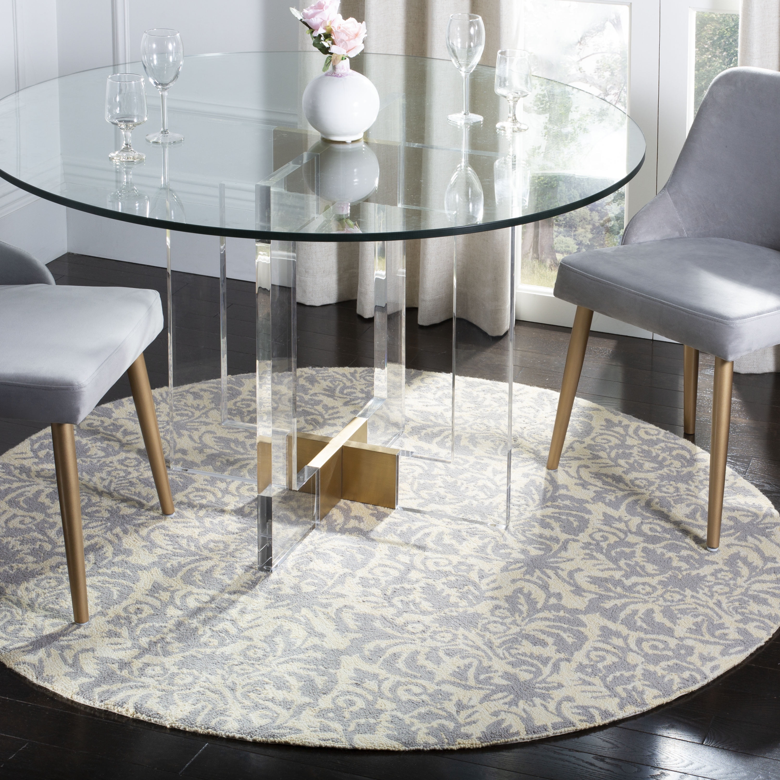 Safavieh Chelsea Jackalyn Geometric Area Rug, Beige Yellow/Gray, 3' x 3 ...